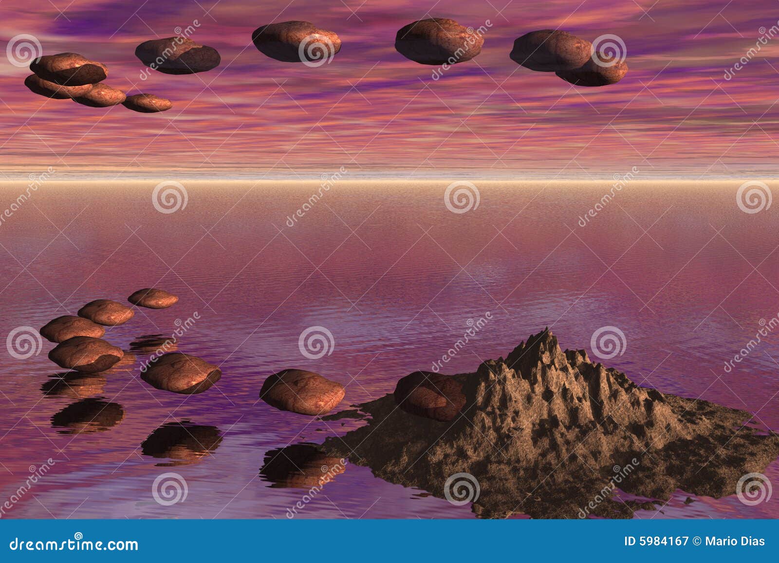 Flying rocks stock illustration. Illustration of miracle - 5984167