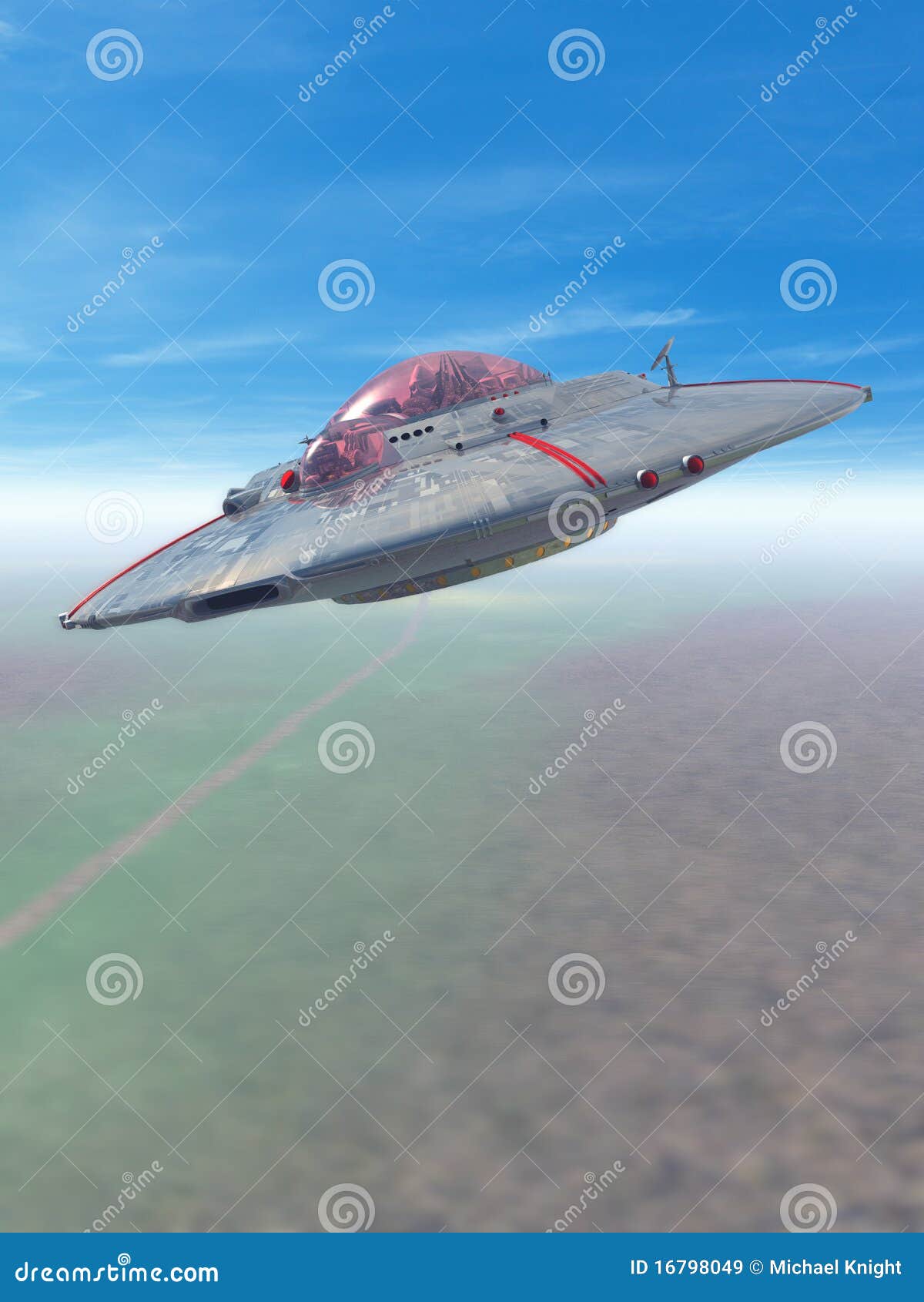 The Flying Saucer stock illustration. Illustration of science - 16798049