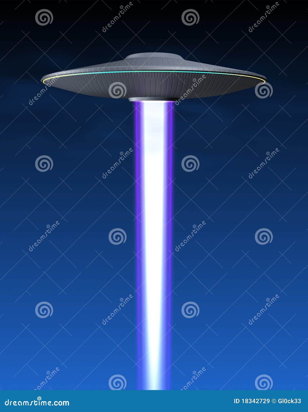 Flying Saucer - UFO - Vector Linear Illustration For Coloring. Outline ...