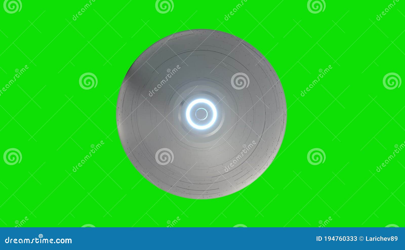 Flying Saucer Isolated on Green Screen. UFO. Top View Stock ...
