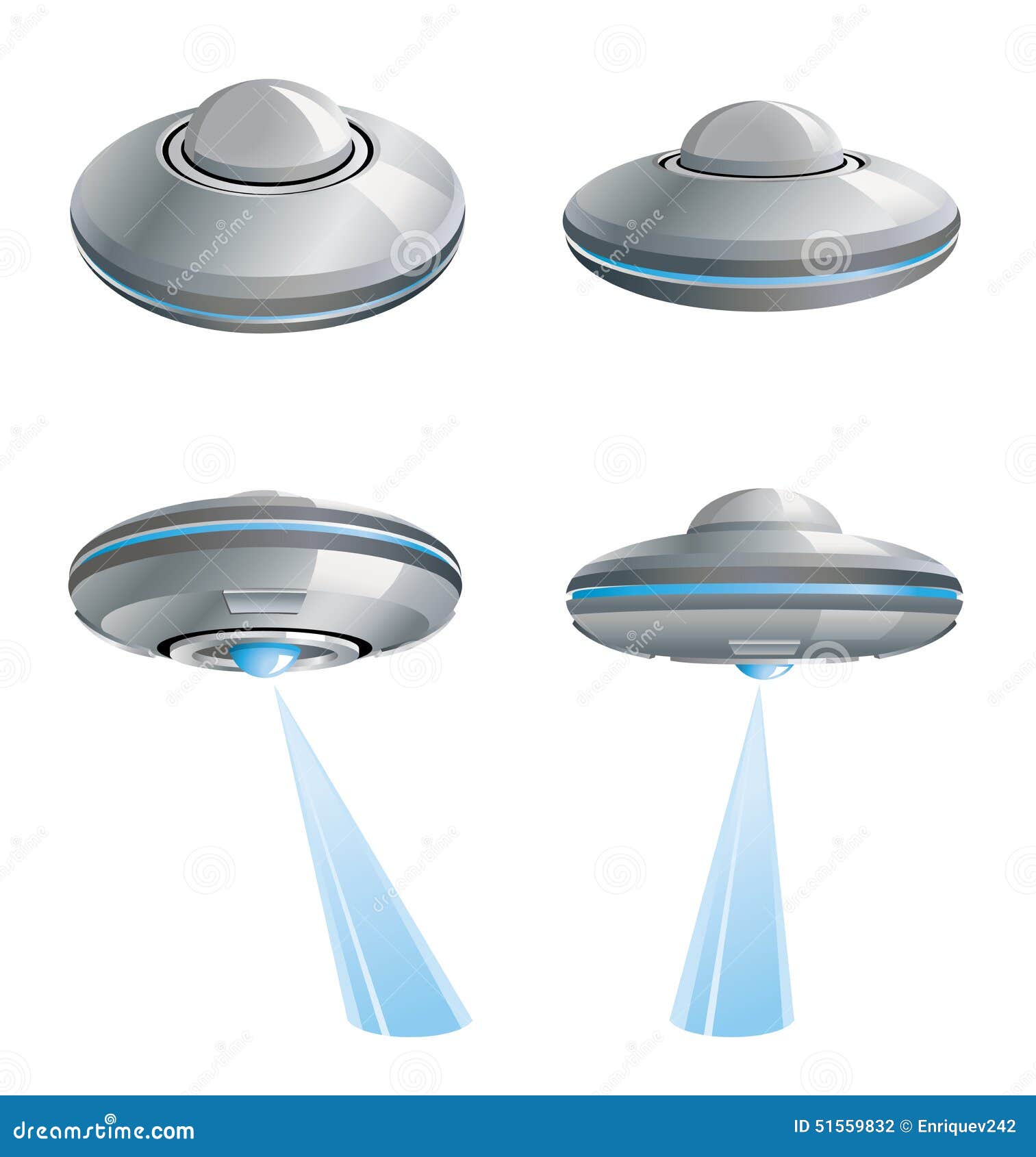 Flying Saucers stock vector. Illustration of science - 51559832