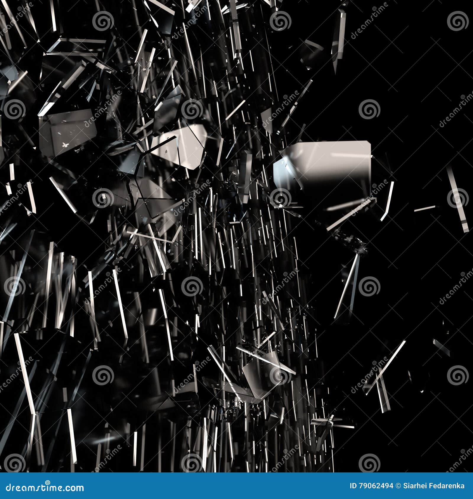 Flying shards stock illustration. Illustration of background - 79062494