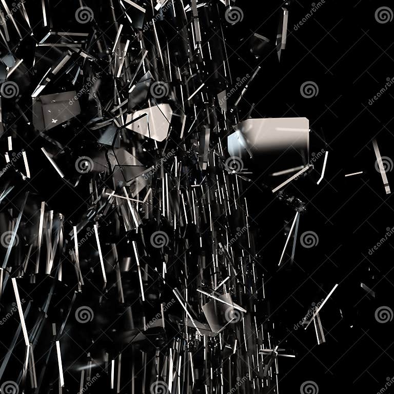 Flying shards stock illustration. Illustration of background - 79062494