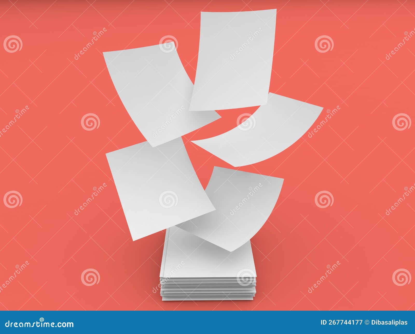 Office Papers Flying