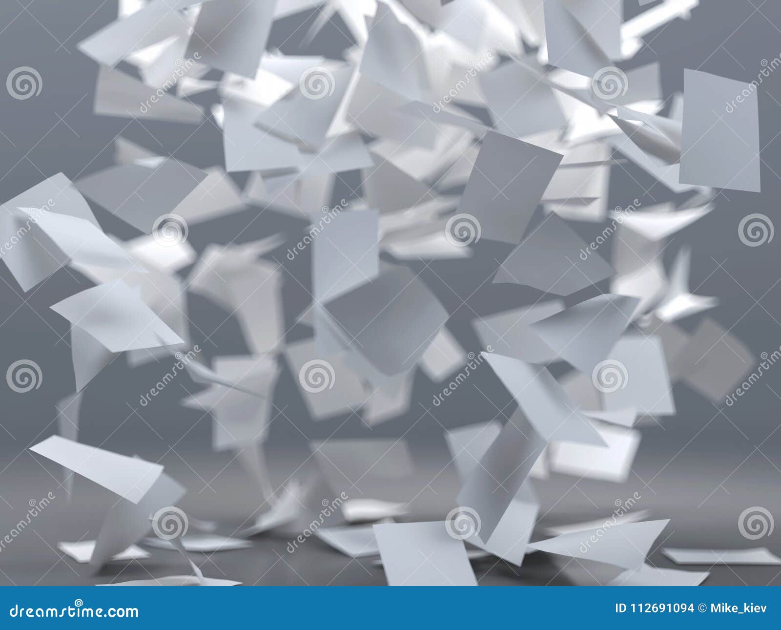 Flying sheets of paper stock illustration. Illustration of note - 112691094
