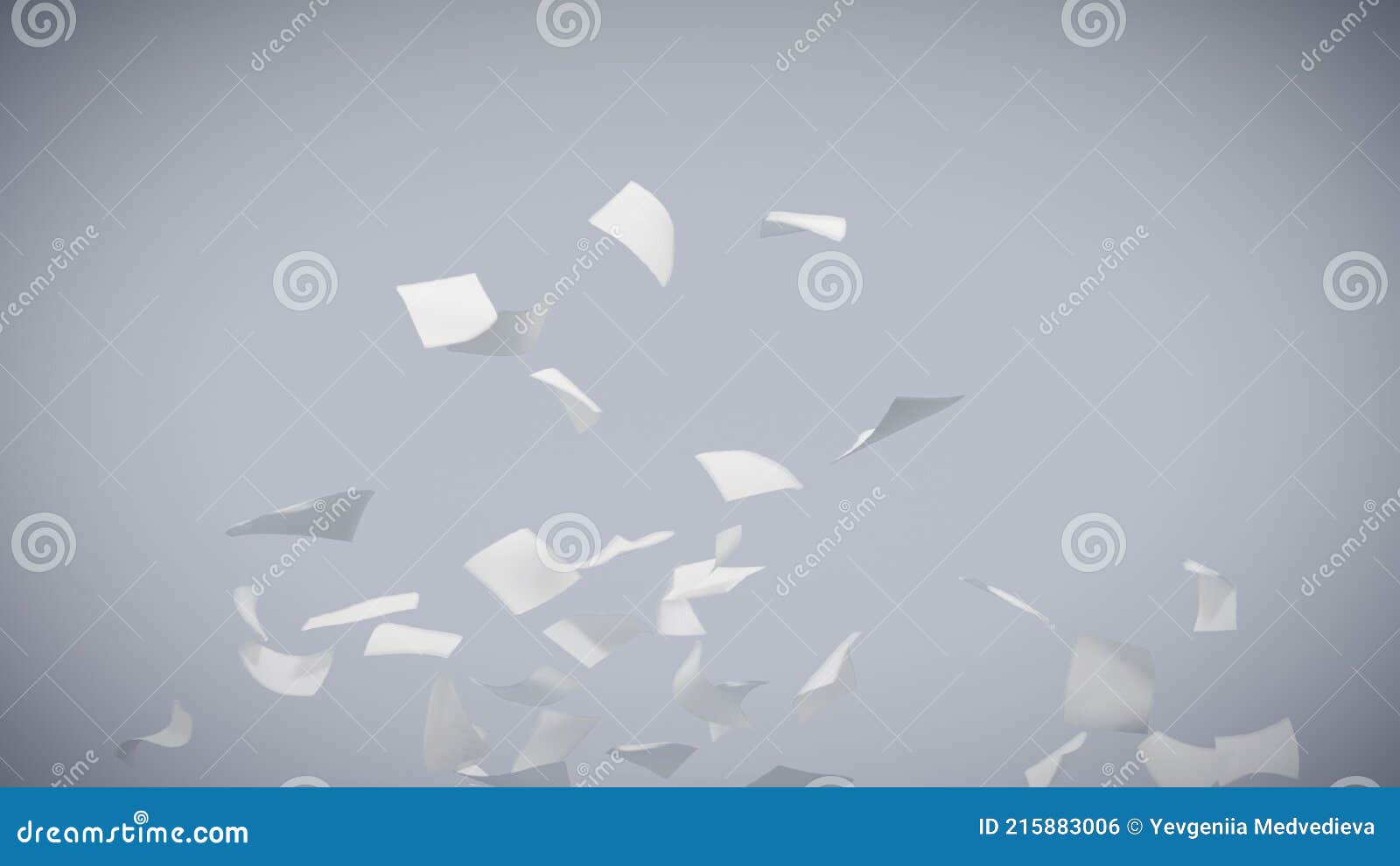 Flying Sheets of White Paper Swirling in the Air in a Whirlwind Stock ...
