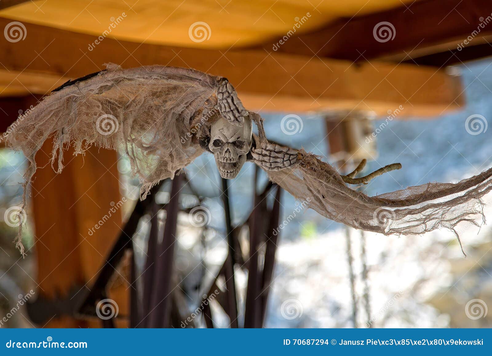 Flying Skull, Halloween Scenery Stock Photo - Image of costume ...