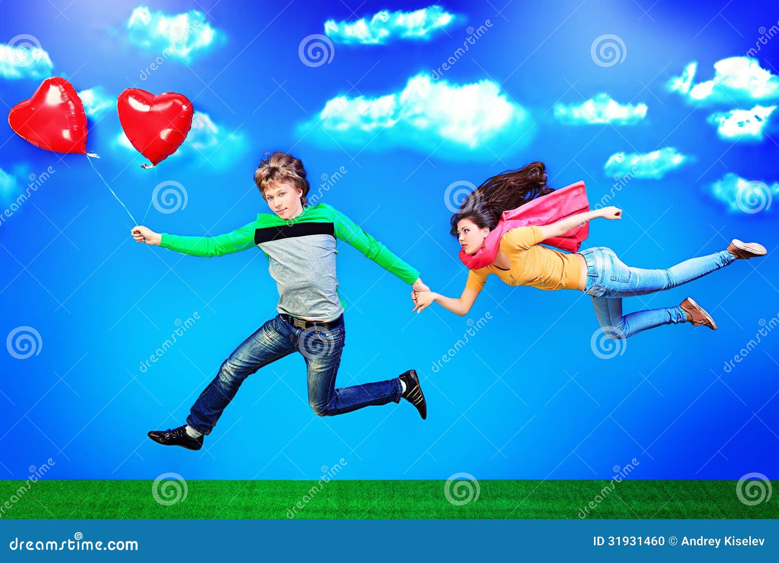Flying in sky stock photo. Image of holiday, cute, love - 31931460