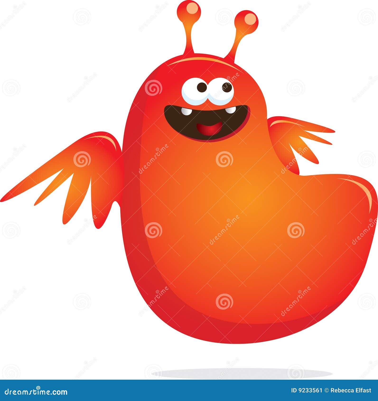 Flying Slug-monster Vector Illustration | CartoonDealer.com #9233561