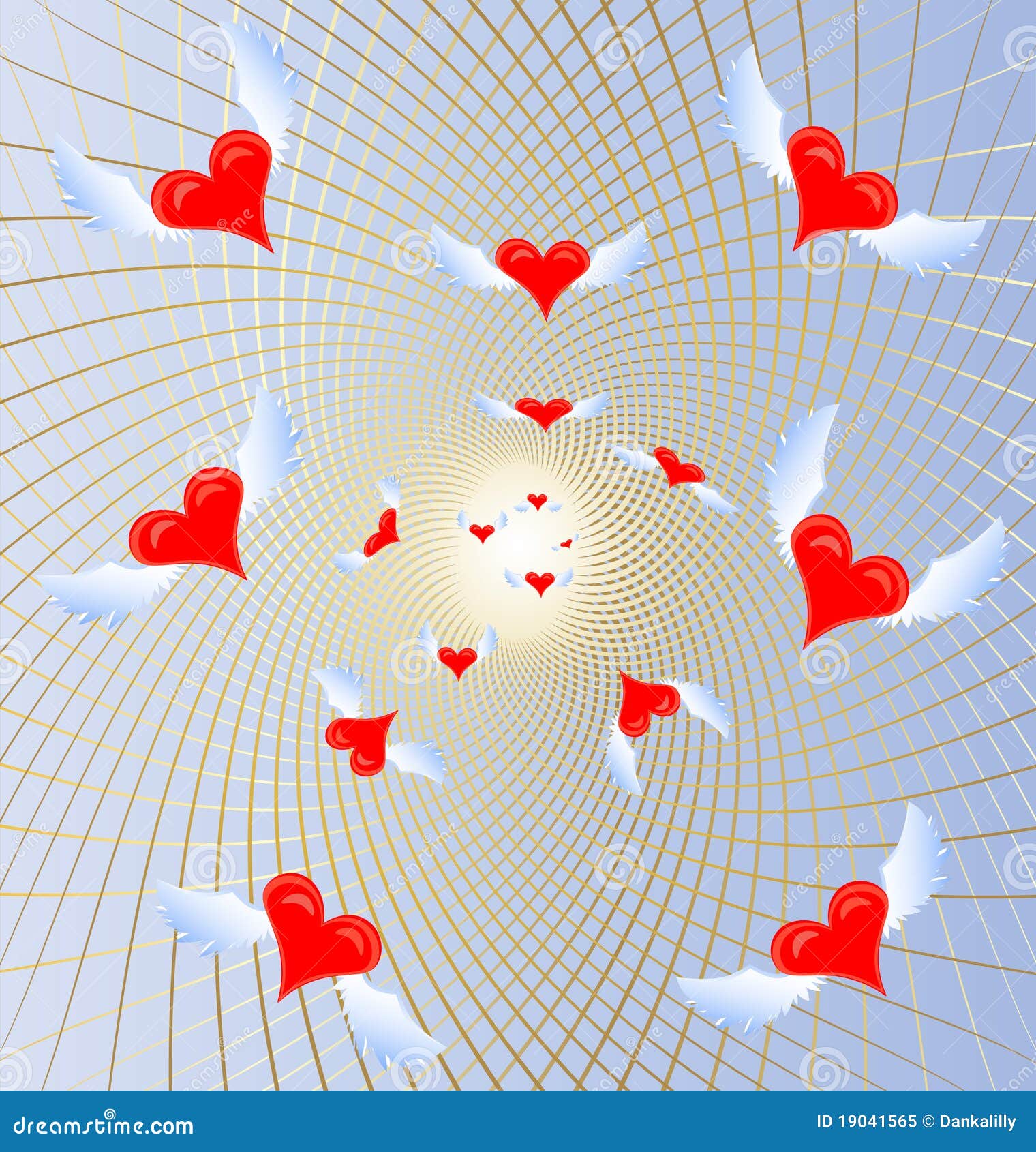 Flying small hearts stock vector. Illustration of congratulate - 19041565