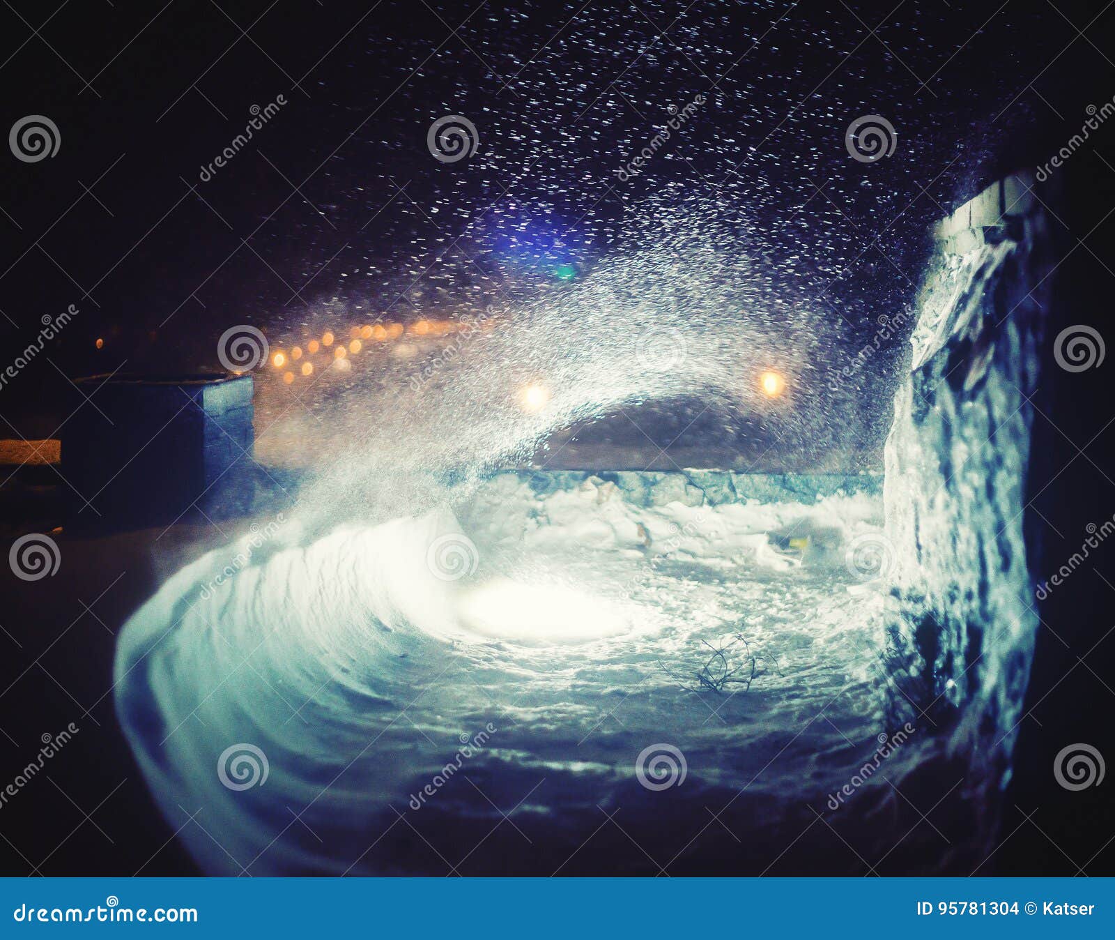 Flying snow stock photo. Image of blizzard, cold, winter - 95781304