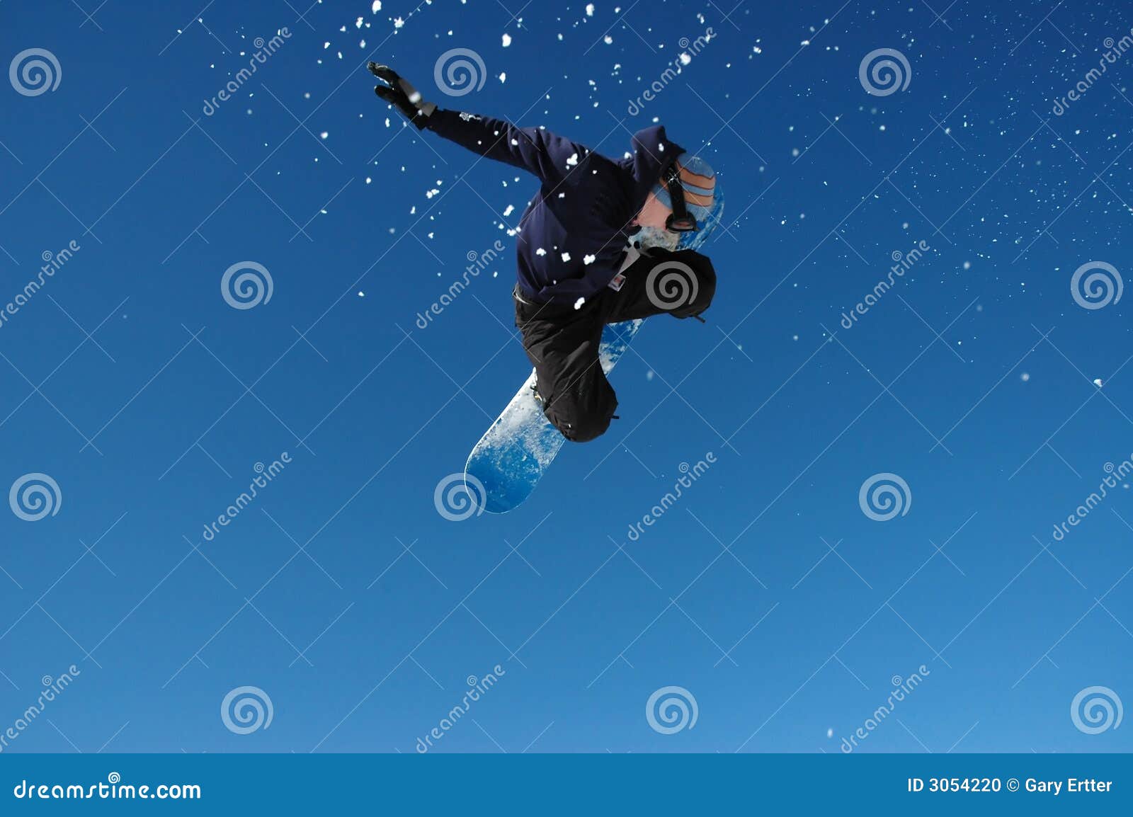 Flying Snowboarder stock photo. Image of snowboarding - 3054220
