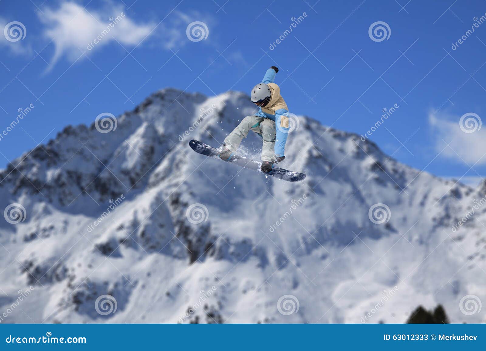 Flying Snowboarder on Mountains. Extreme Sport Editorial Stock Photo ...