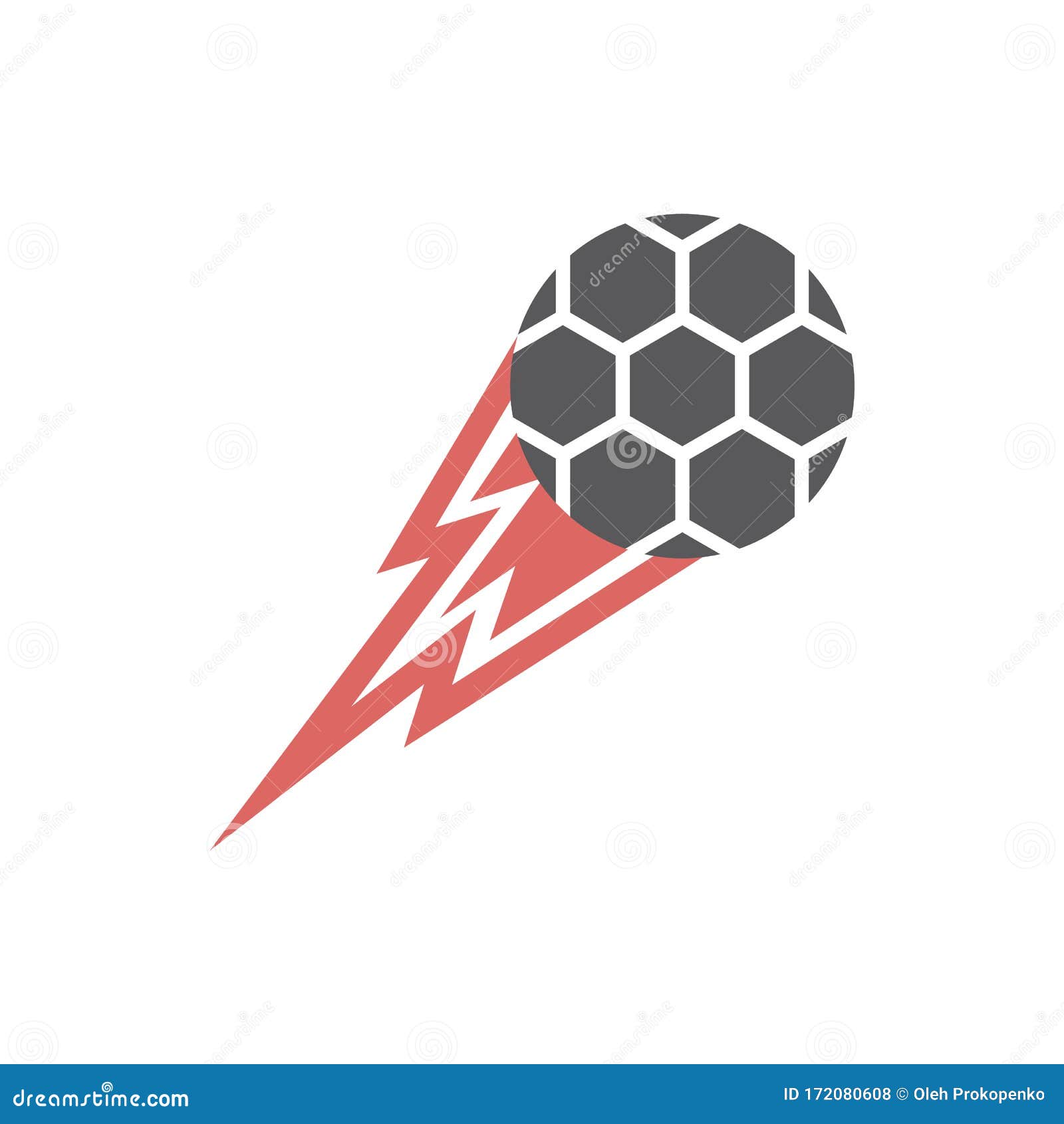 Flying Soccer Ball. Vector Signs for Web Graphics Stock Vector ...