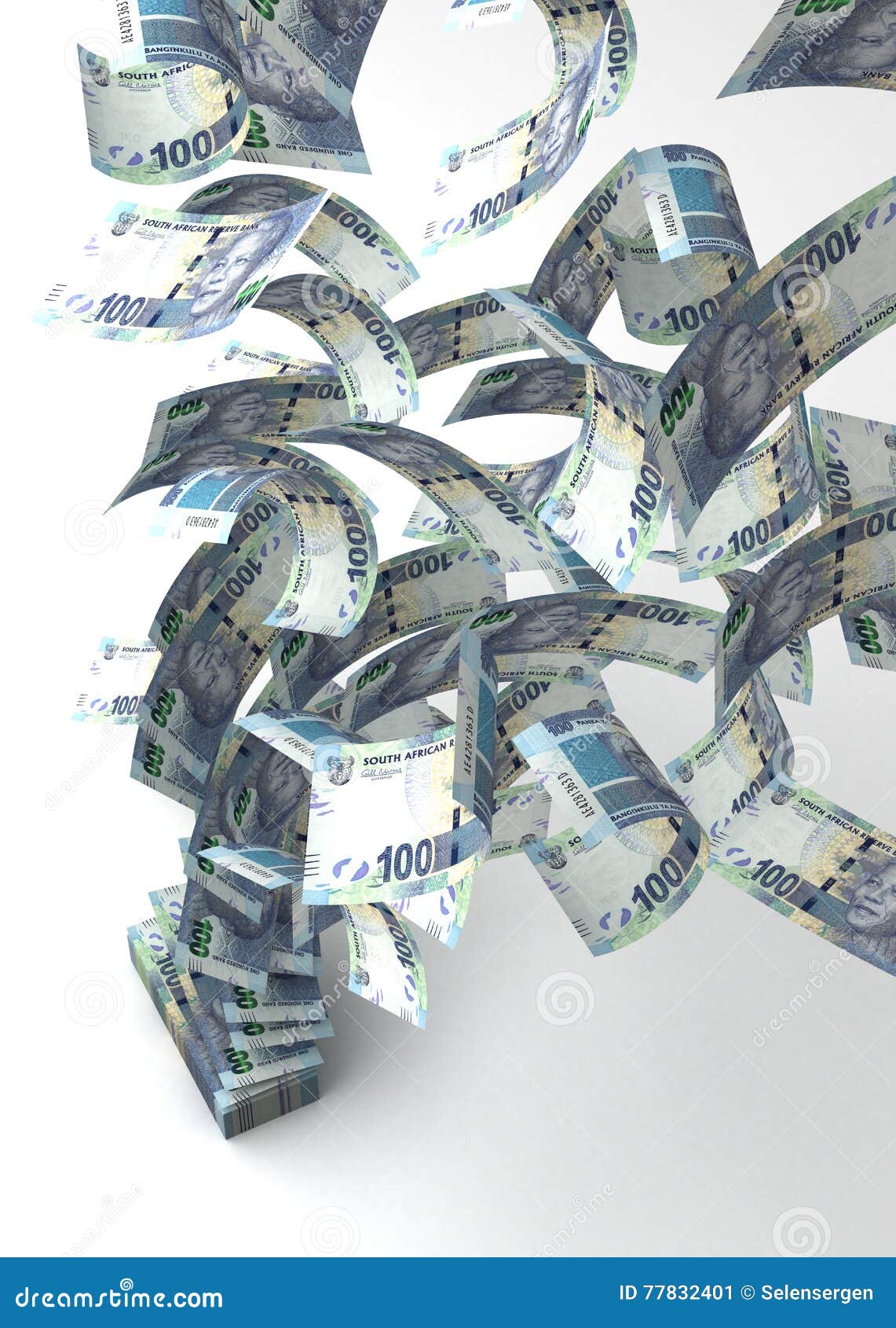 Flying South African Rand stock illustration. Illustration of africa ...