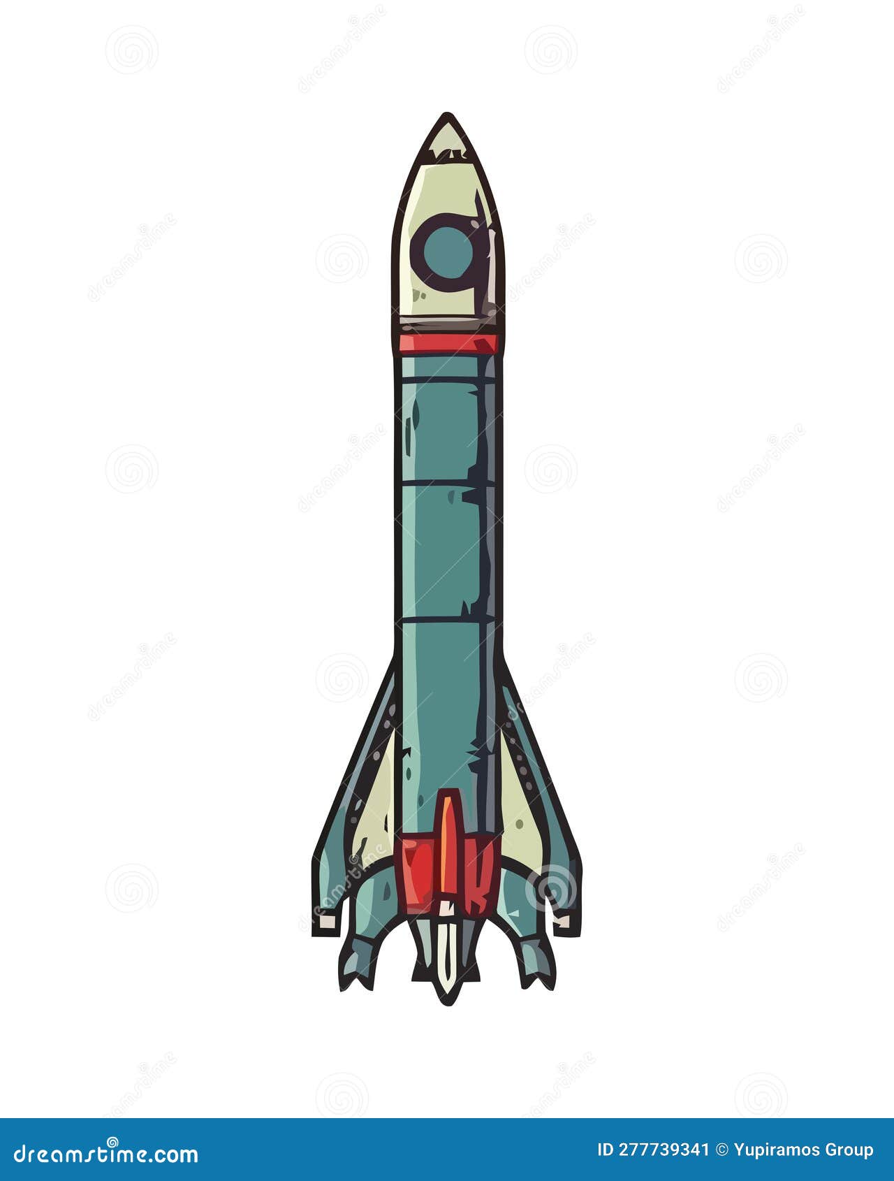 Spaceship Taking Off. Rocket Whizzing Through The Clouds In The Sky ...