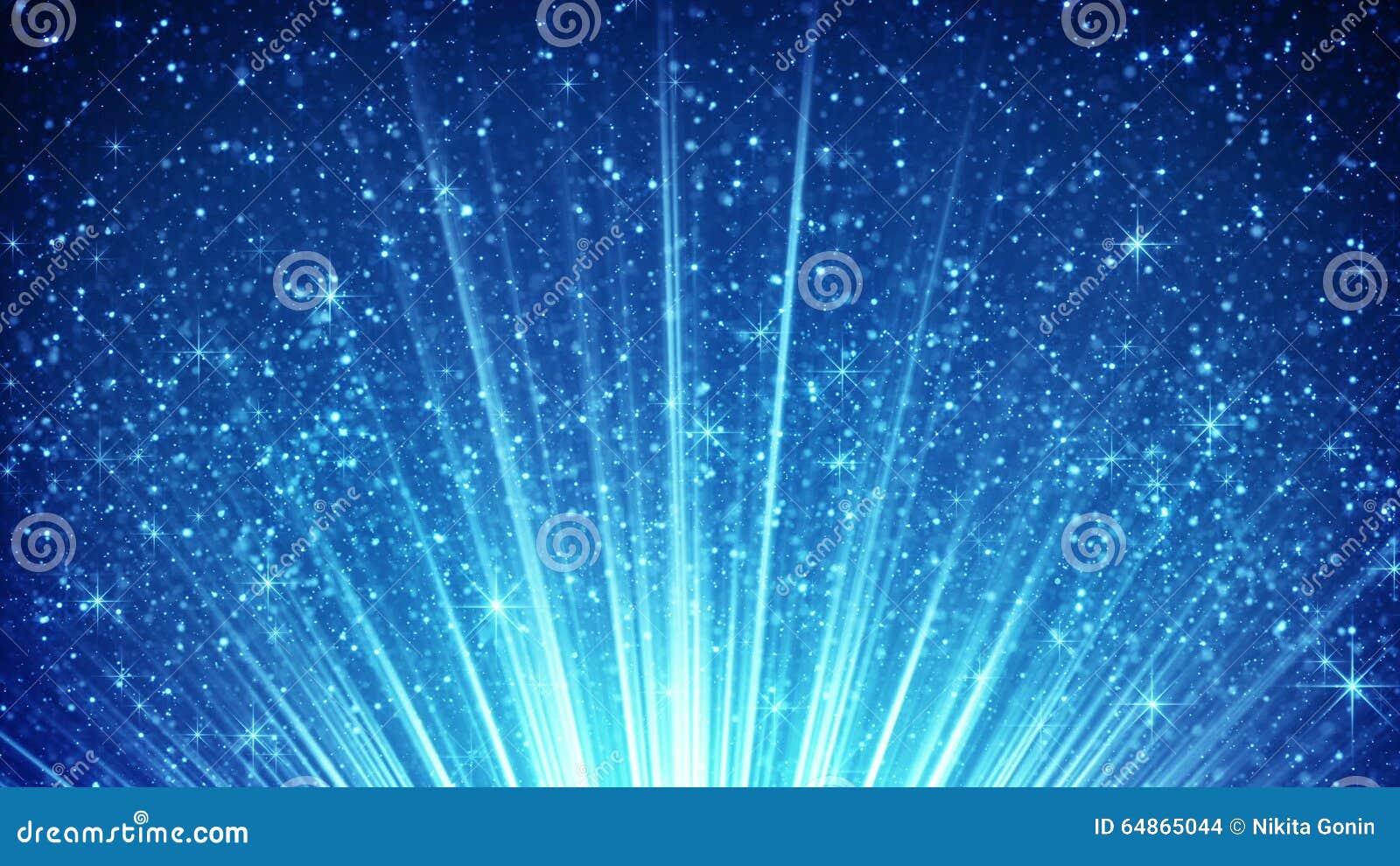 Flying Sparkling Particles in Blue Light Rays Loopable 4k (4096x2304 ...