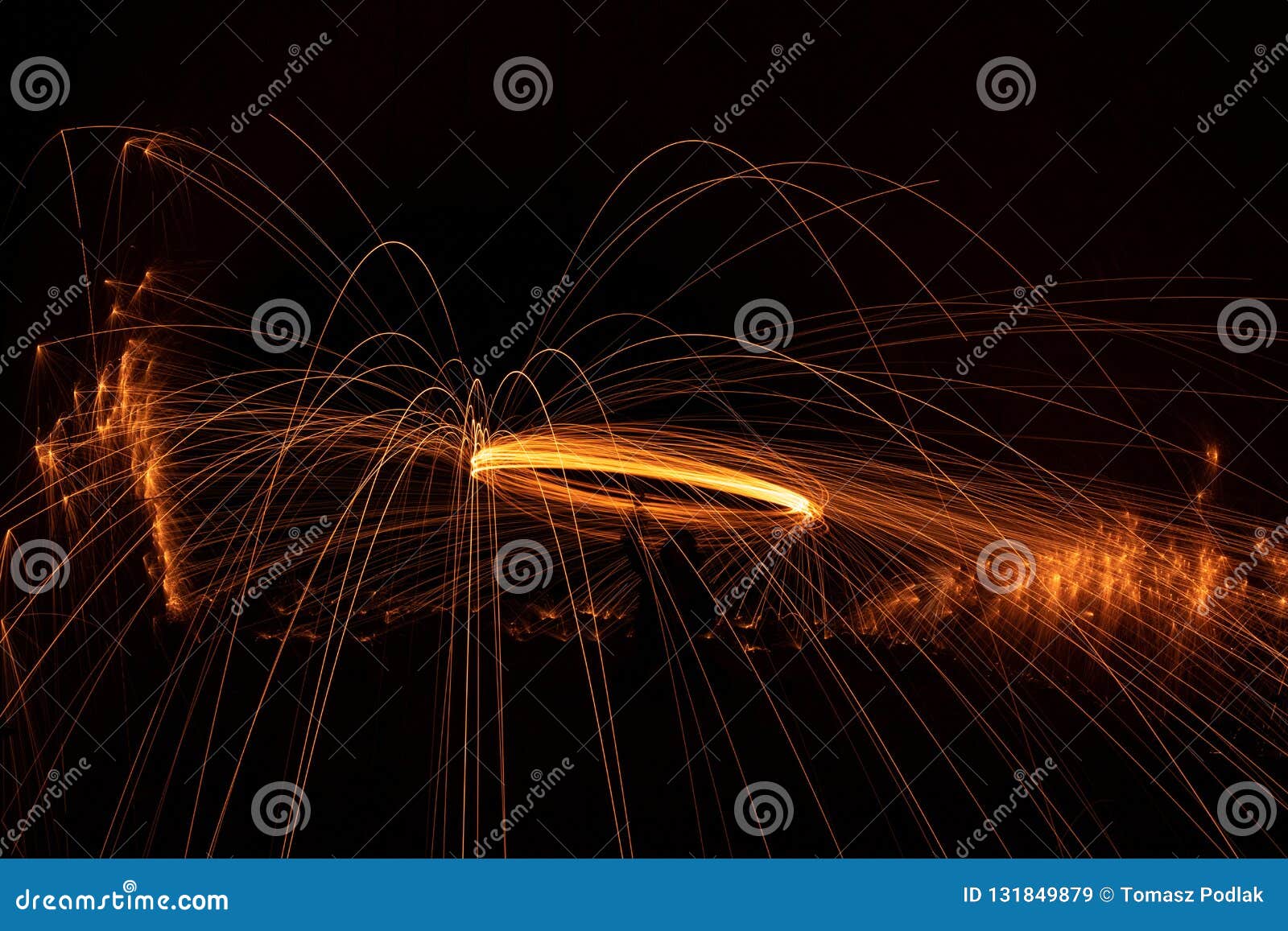 Flying sparks stock image. Image of sparks, spark, night - 131849879