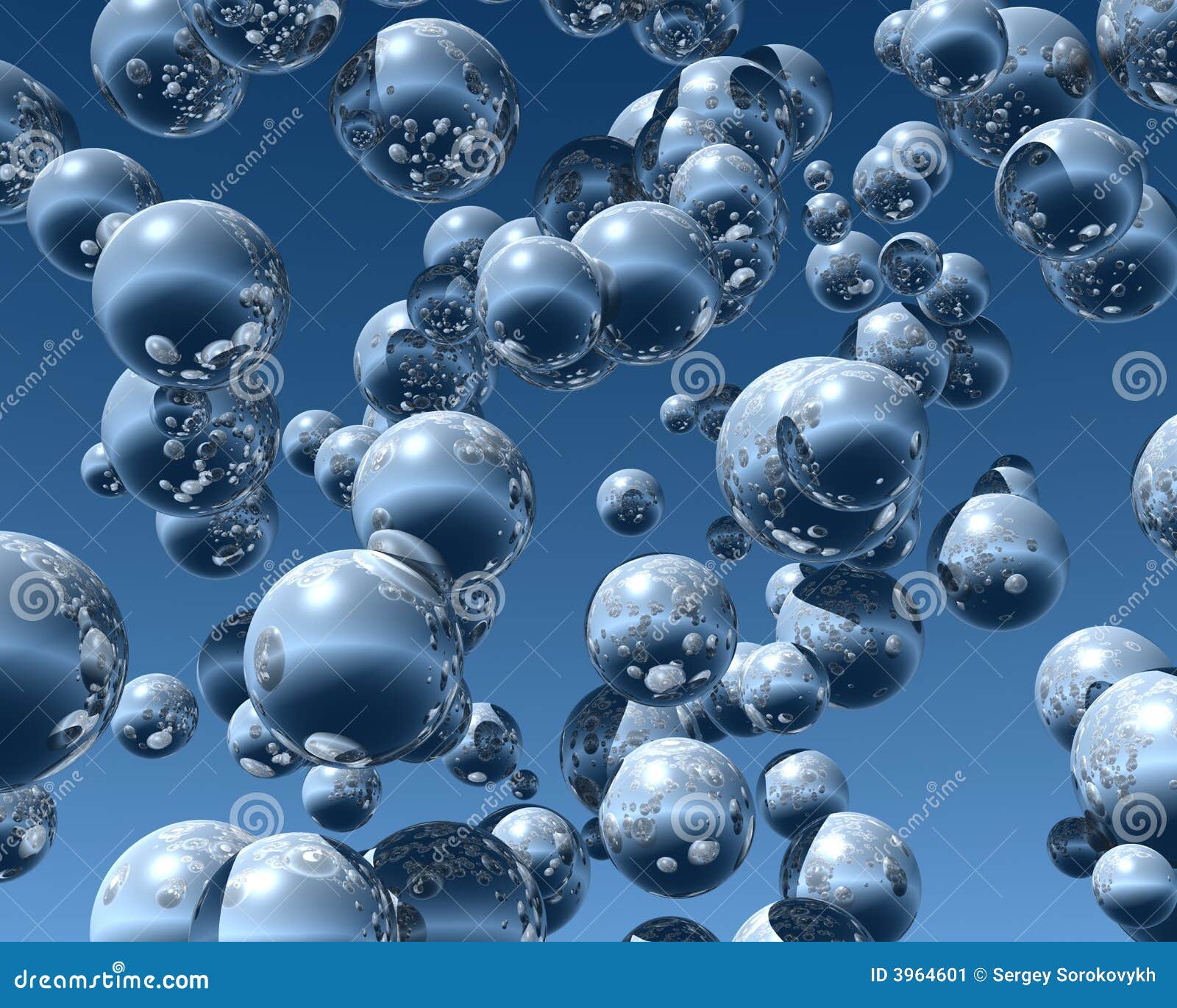 Flying spheres stock illustration. Illustration of render - 3964601