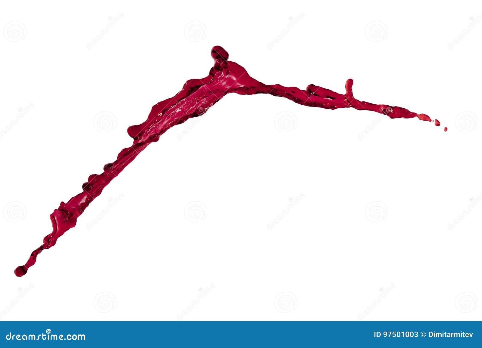 Flying Splash Red Color Over White Background Stock Image - Image of ...