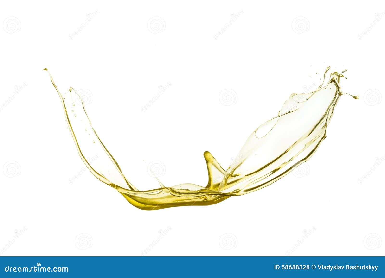 Flying Splash Yellow Liquid on a White Background Stock Photo - Image ...