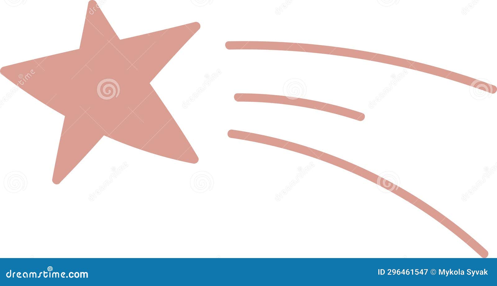 Flying Star Doodle stock illustration. Illustration of drawing - 296461547