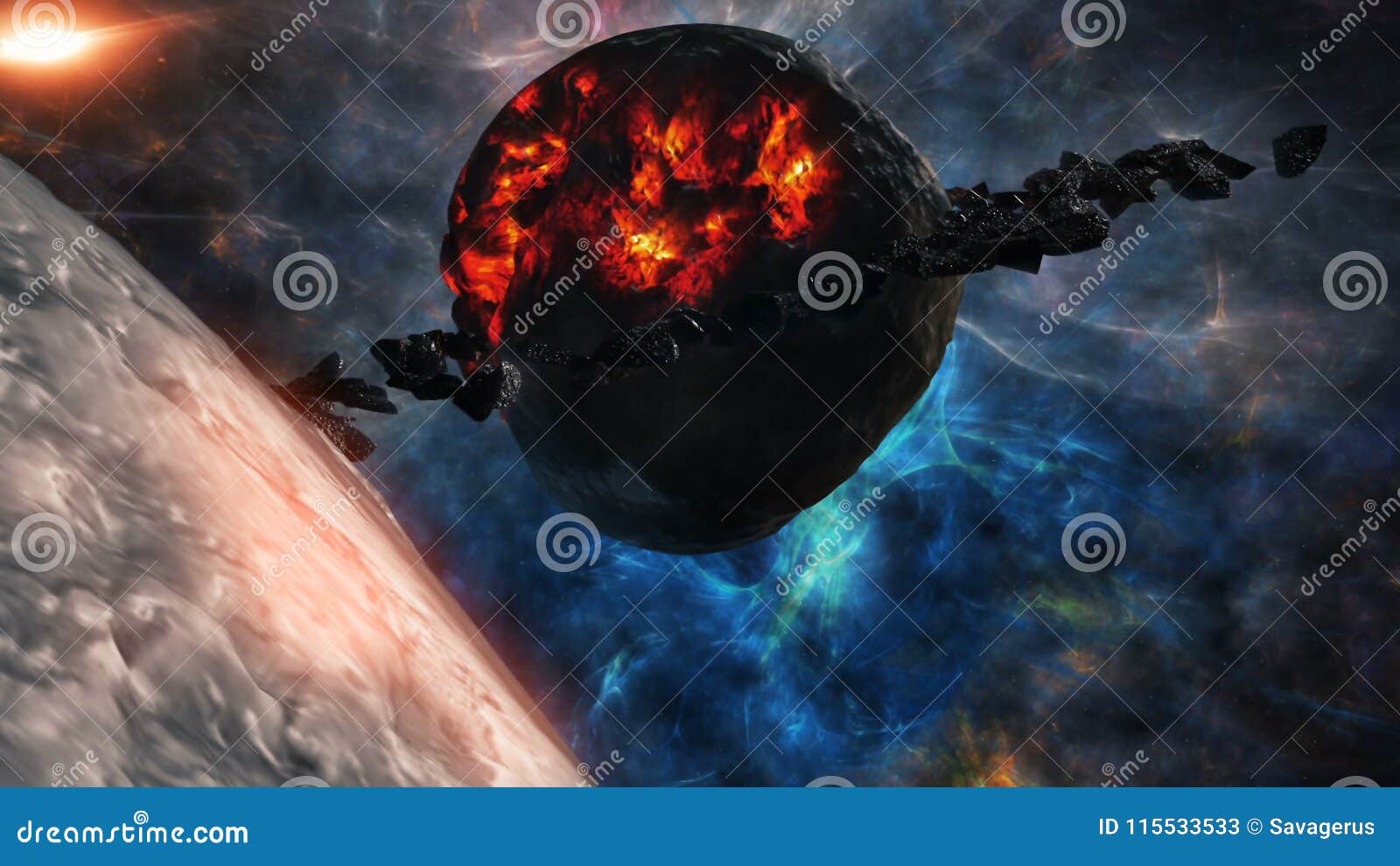 Destroyed Space Planets