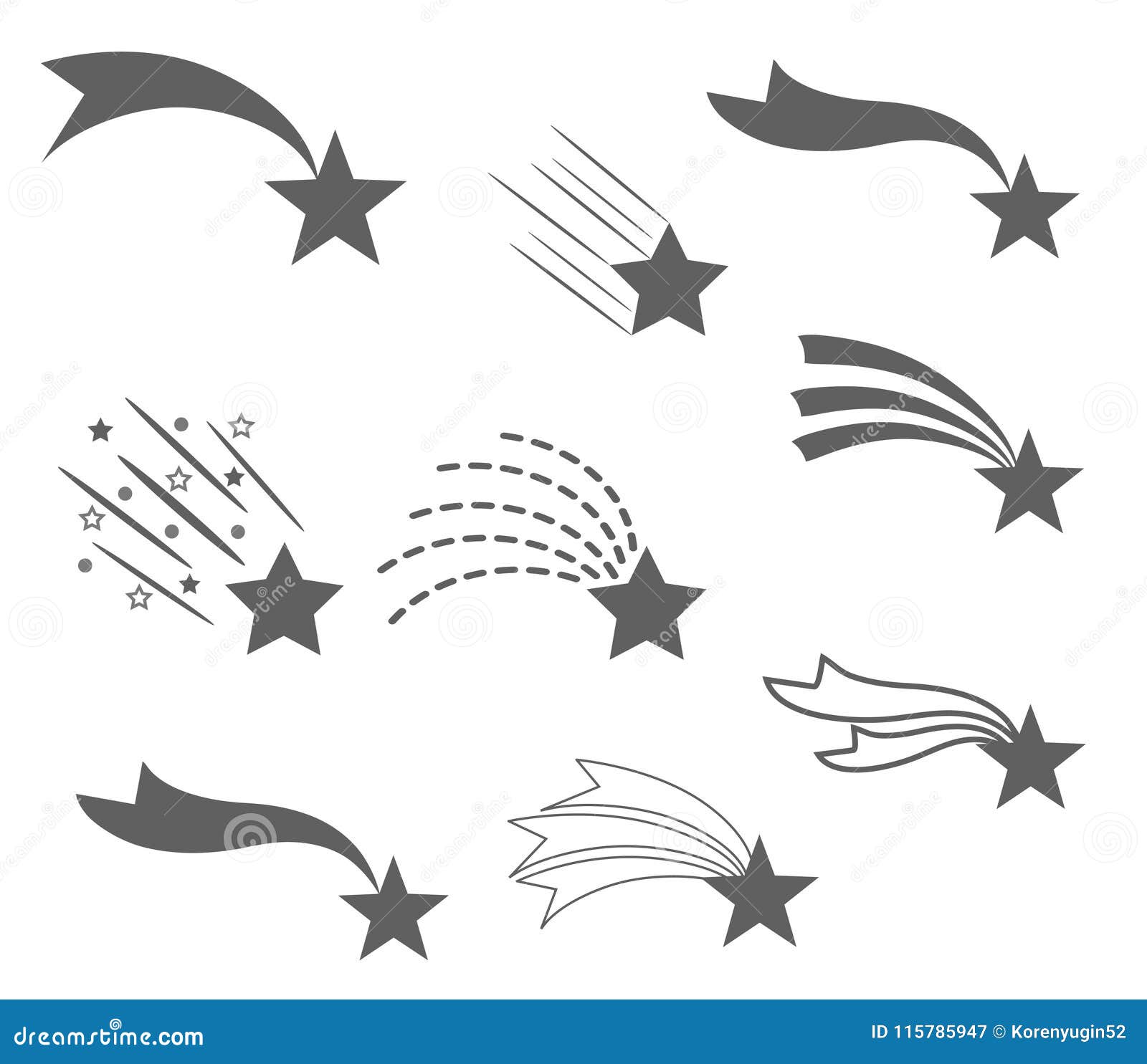 Flying Star Icon Design Web, Stock Vector Illustration Stock Vector ...