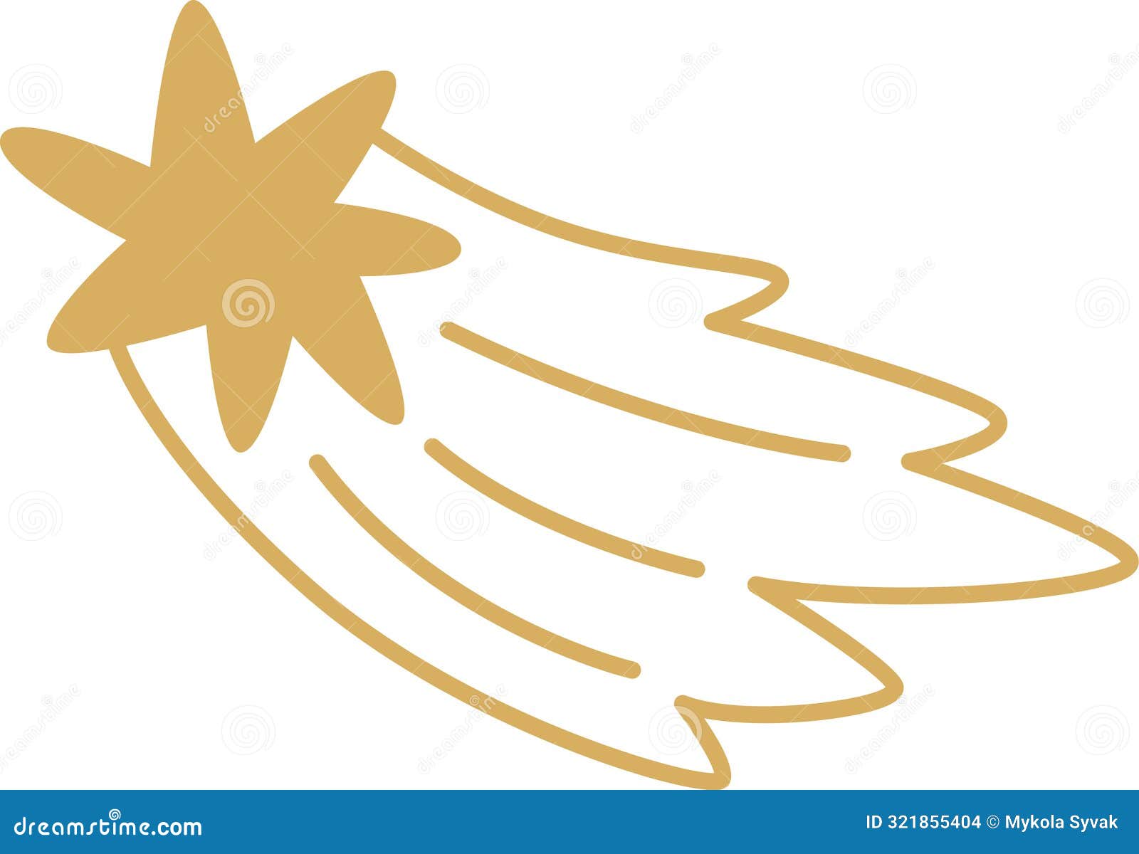 Flying Star Icon stock vector. Illustration of isolated - 321855404