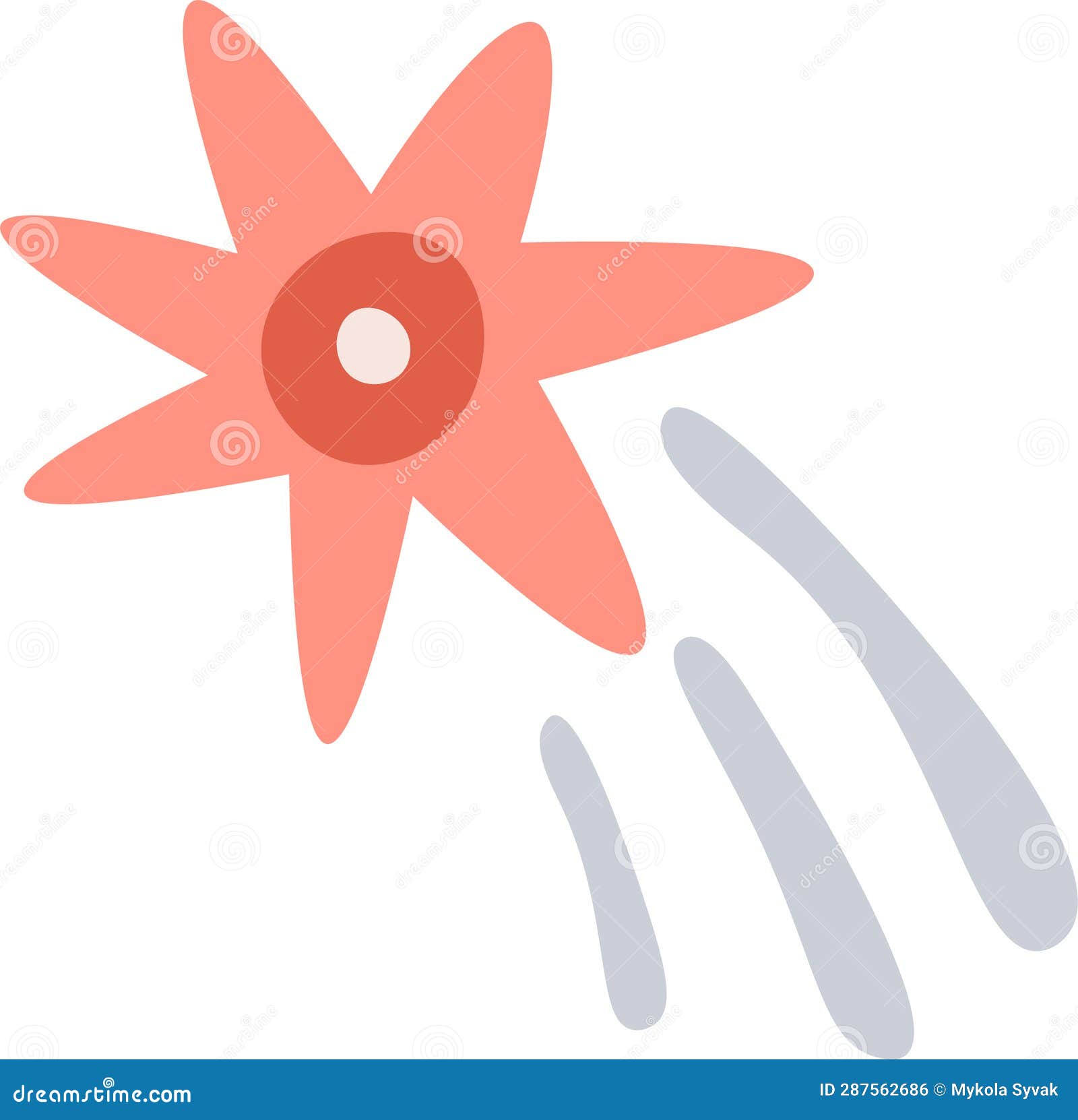 Flying Star Icon stock illustration. Illustration of shape - 287562686