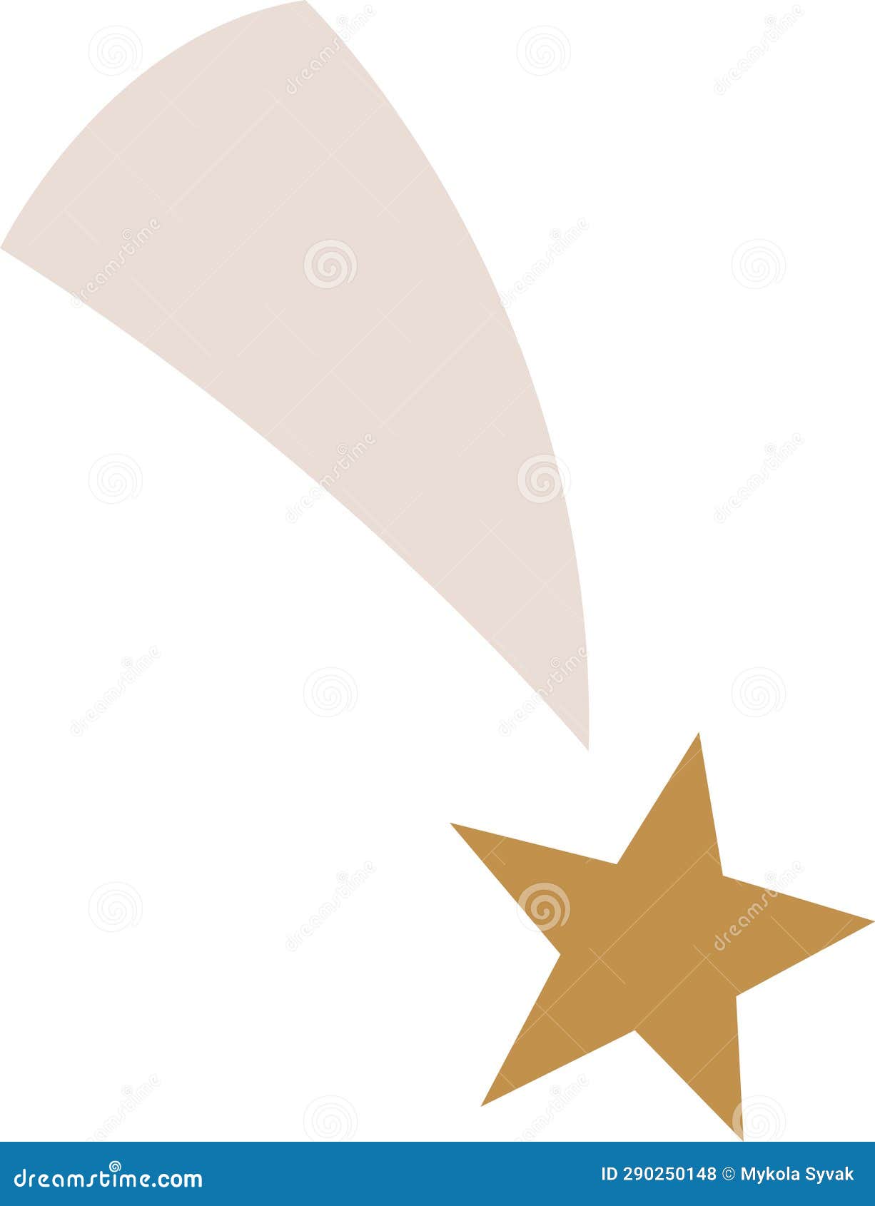 Flying Star Icon stock vector. Illustration of shape - 290250148