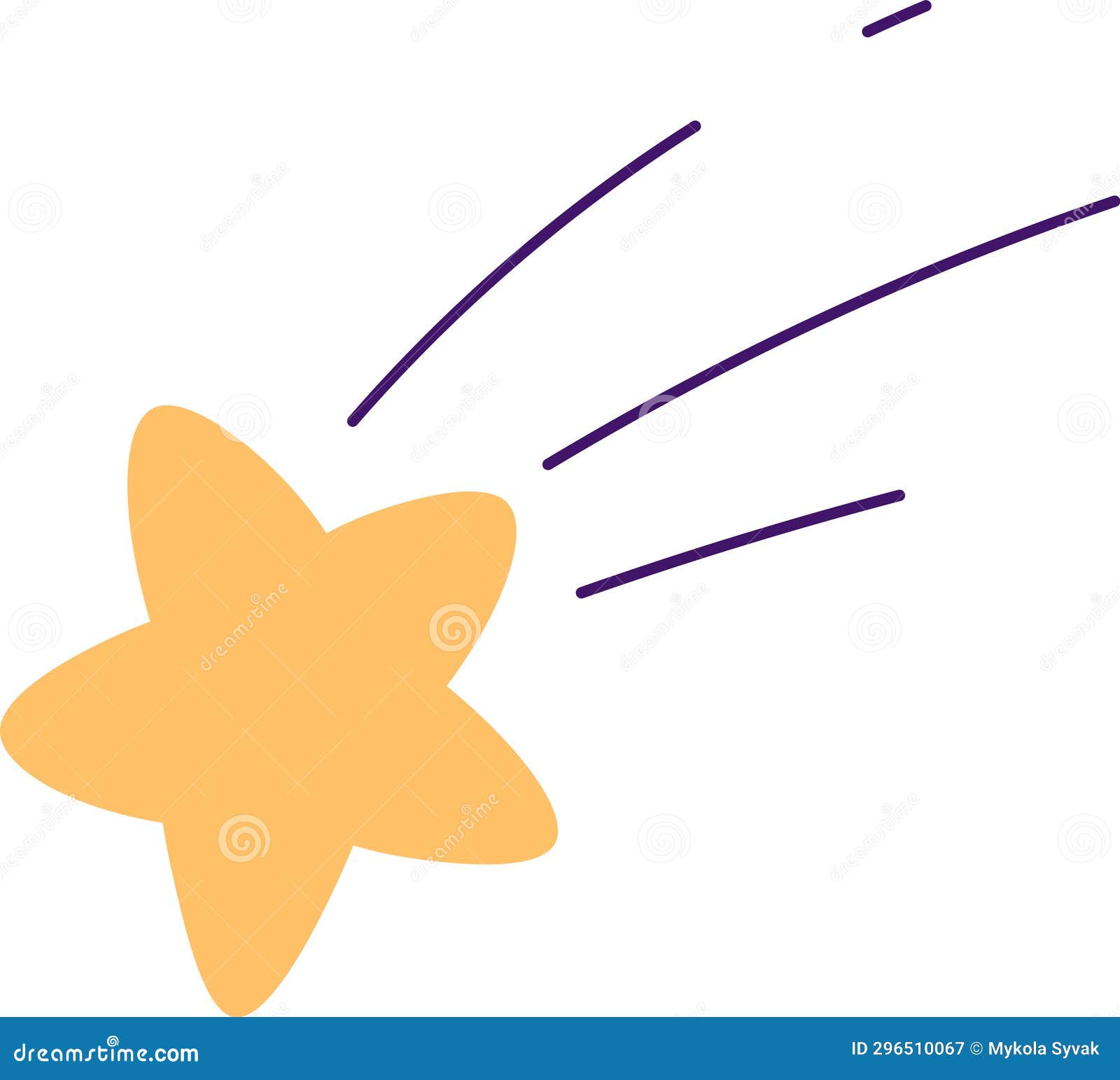 Flying Star Icon stock illustration. Illustration of favorite - 296510067