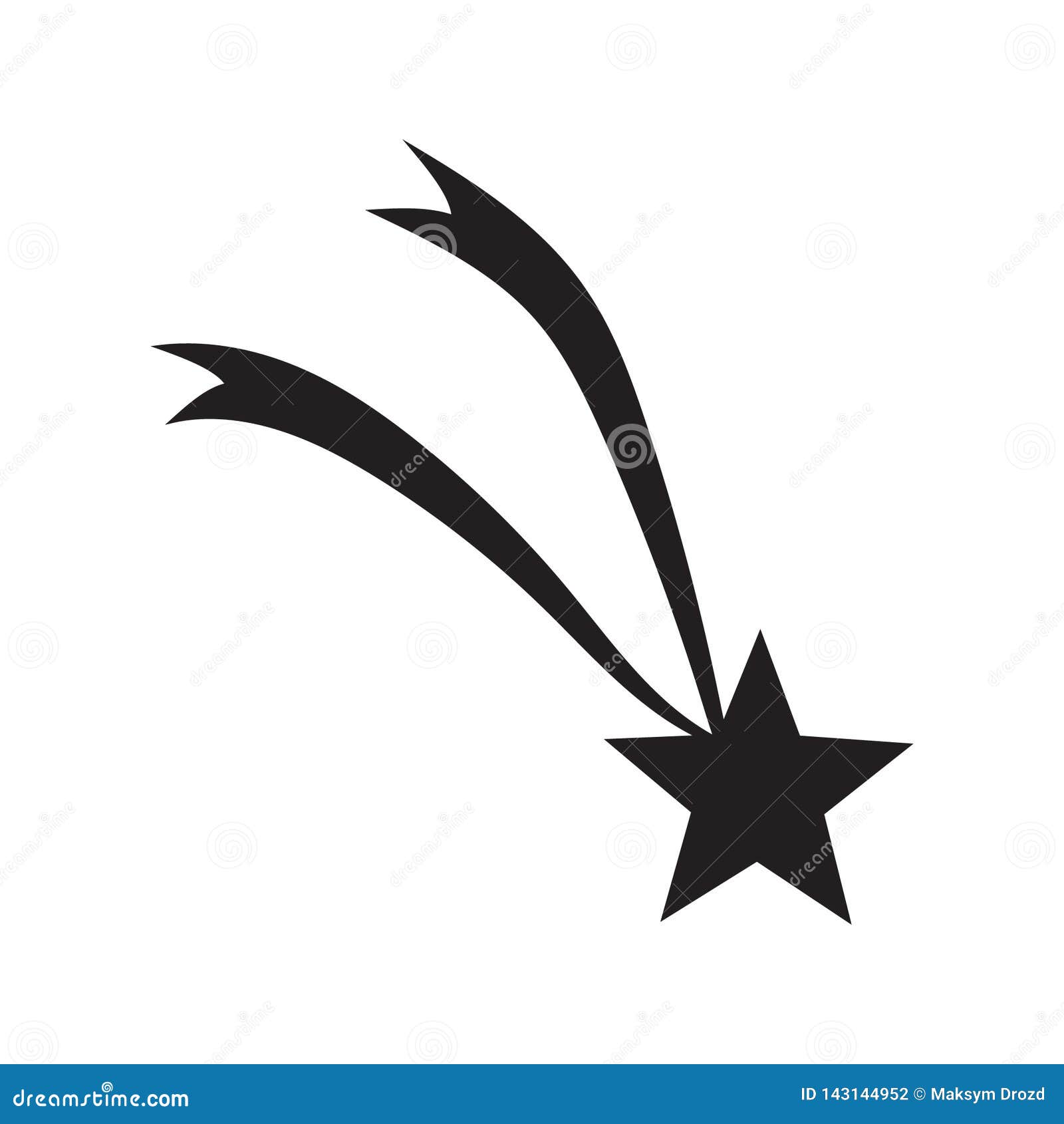 Flying star icon stock illustration. Illustration of simple - 143144952