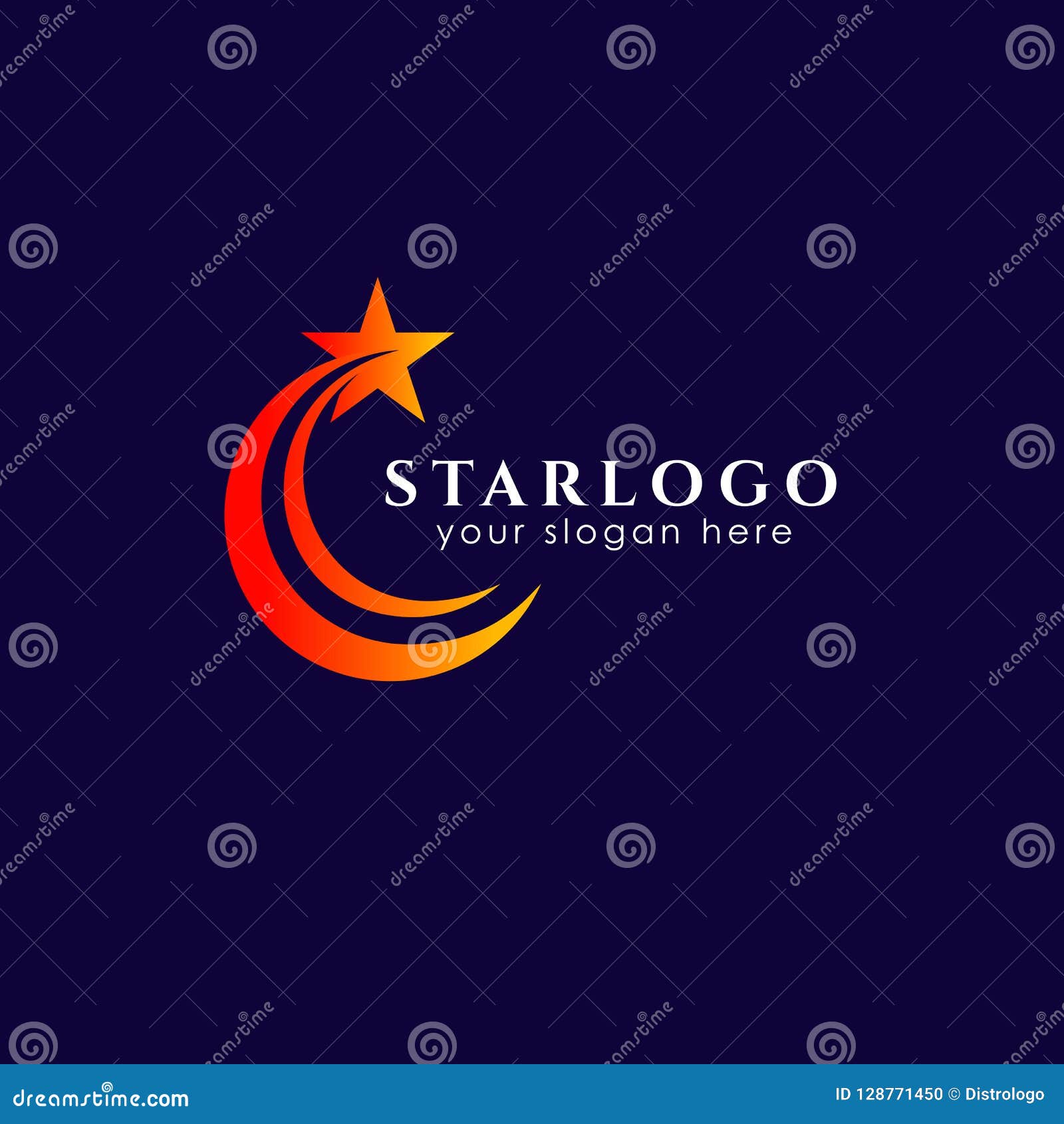 Flying Star Logo Design Stock Template. Star Vector Icon Stock Vector ...