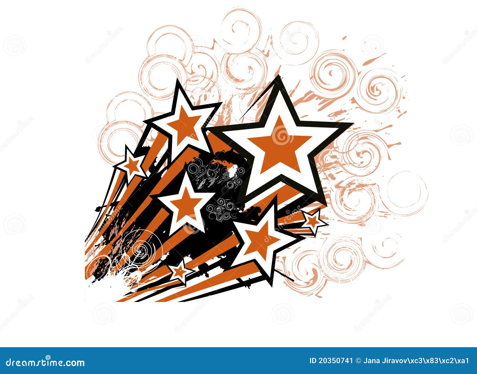 Flying Stars Vector Illustration | CartoonDealer.com #87868792