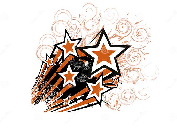 Flying stars stock vector. Illustration of spirals, night - 20350741