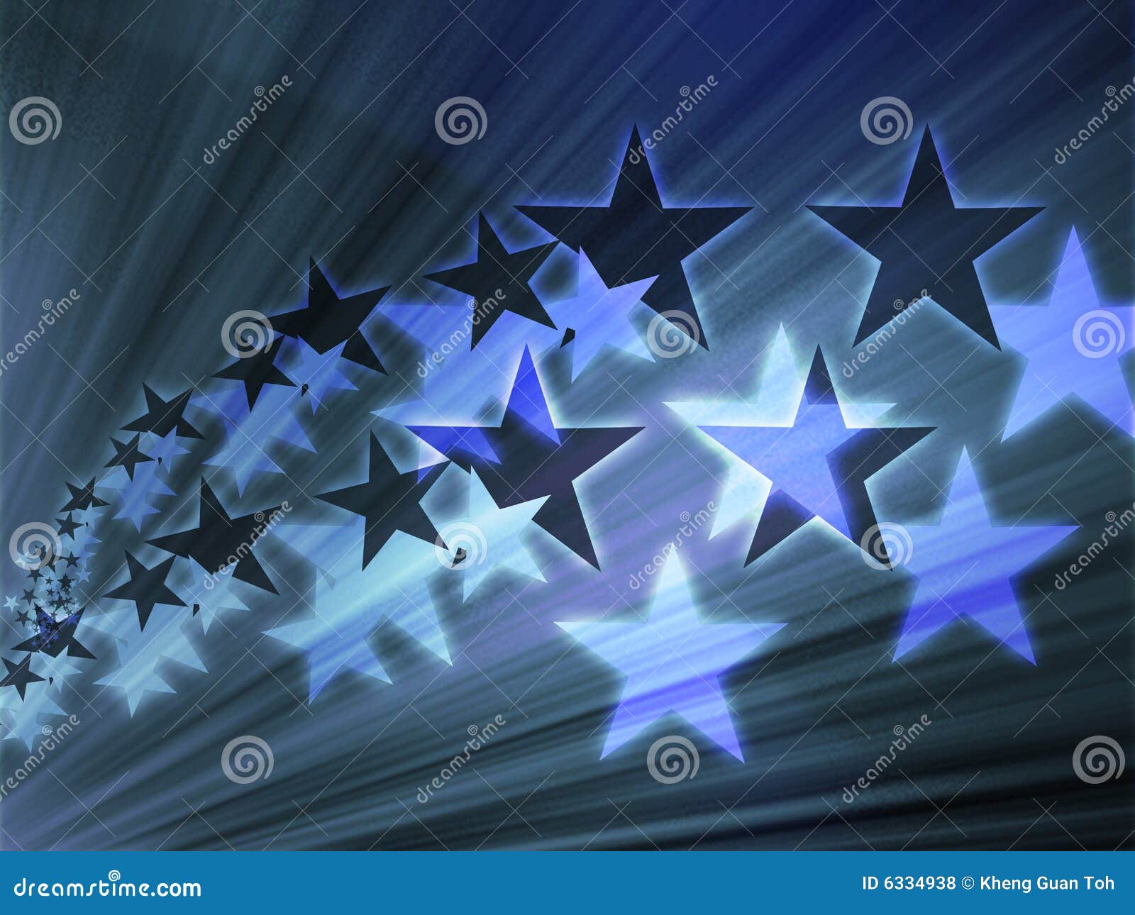 Flying stars illustration stock illustration. Illustration of quick ...