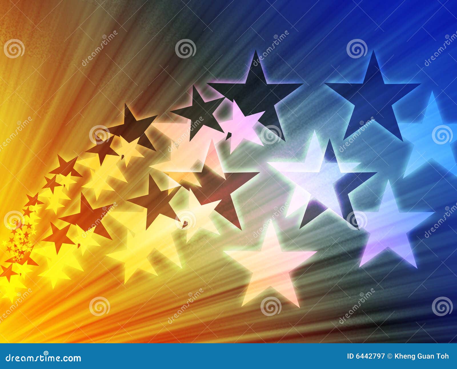 Flying stars illustration stock illustration. Illustration of rendered ...