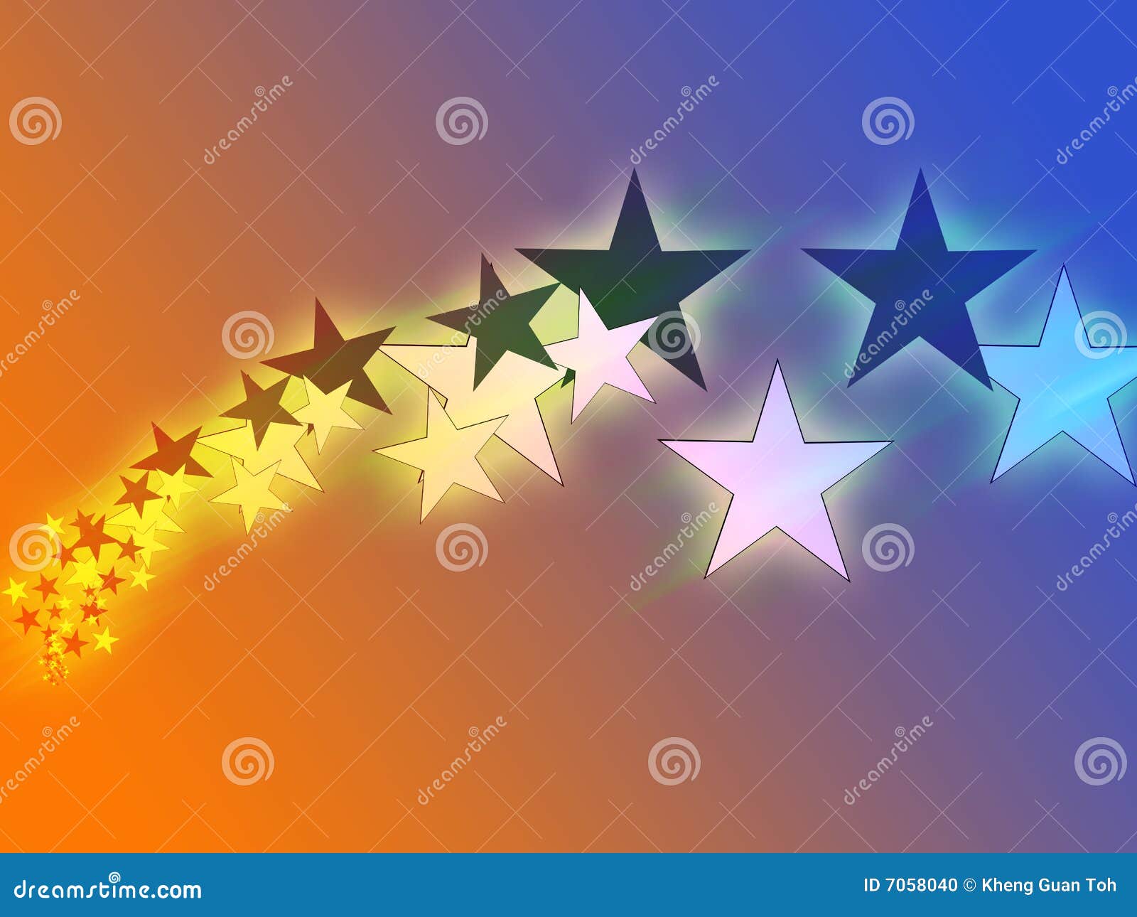 Flying stars illustration stock illustration. Illustration of quick ...