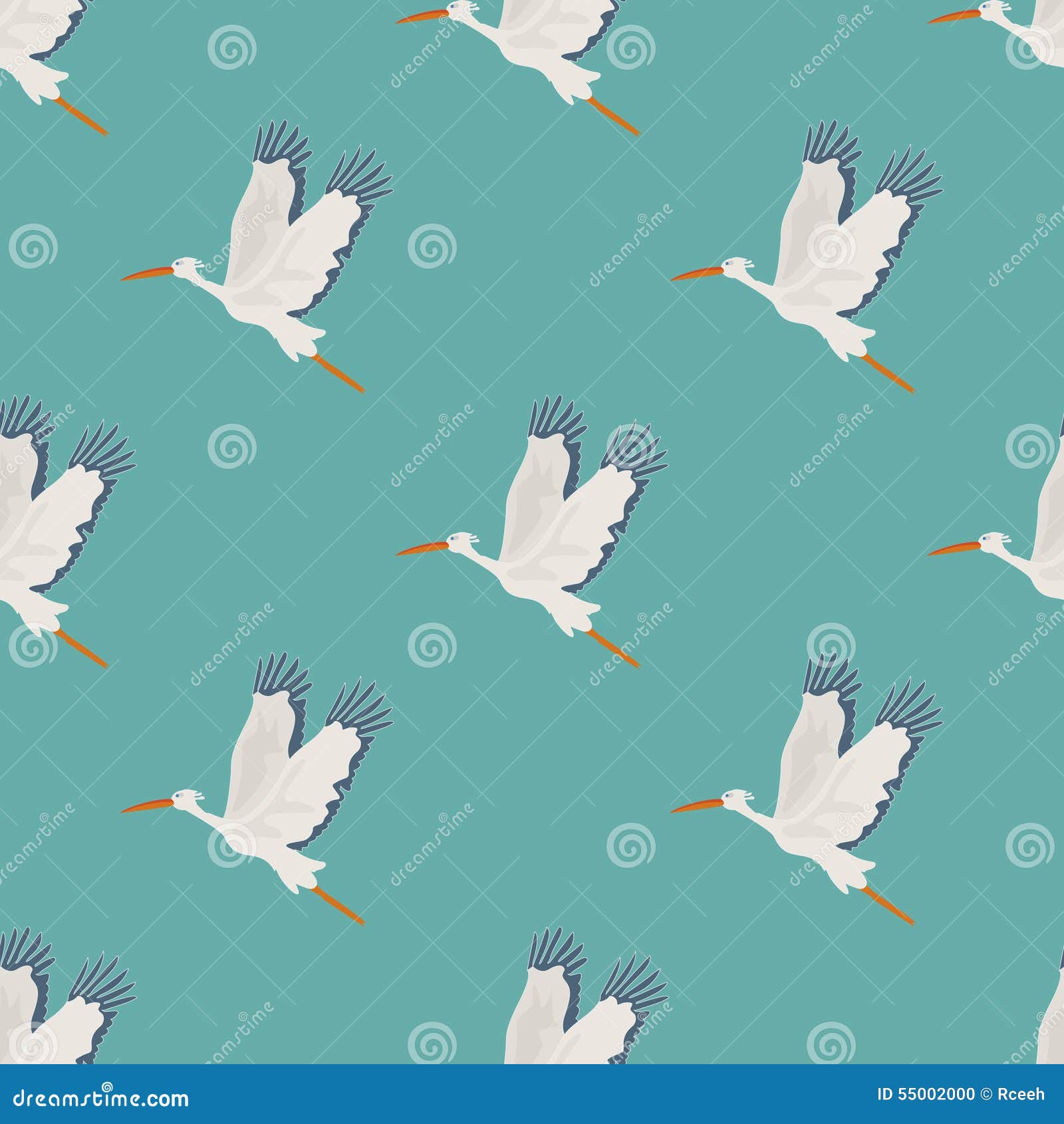 Flying storks pattern stock illustration. Illustration of graphic ...