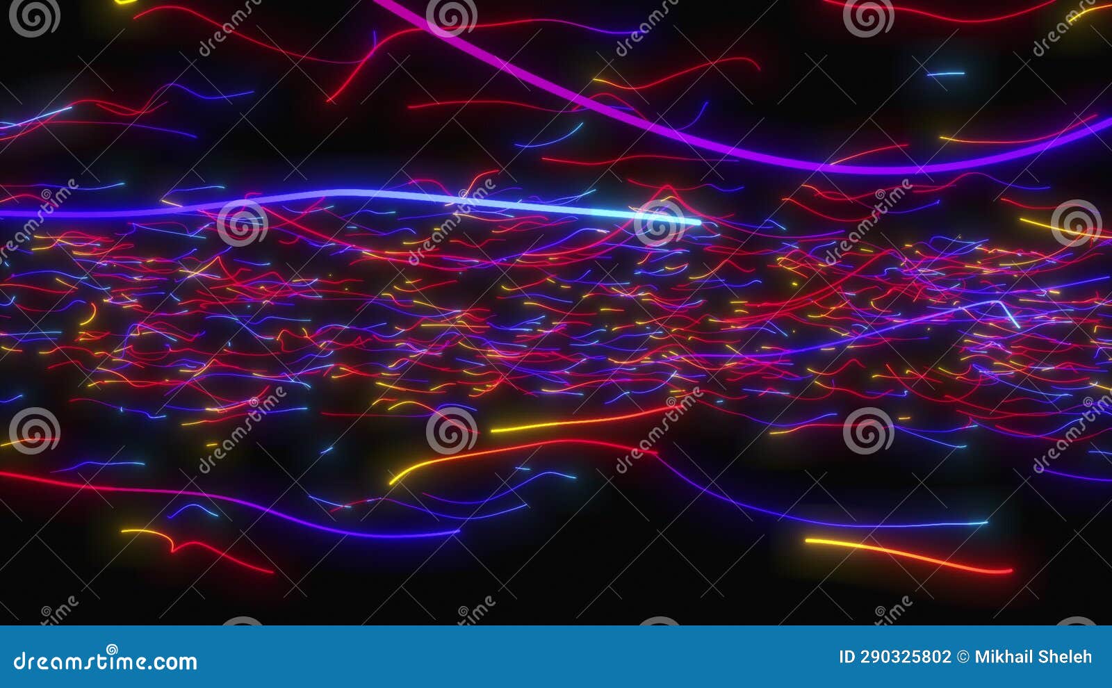 A Flying Stream of Multi-colored Twisting Lines. Stock Footage - Video ...