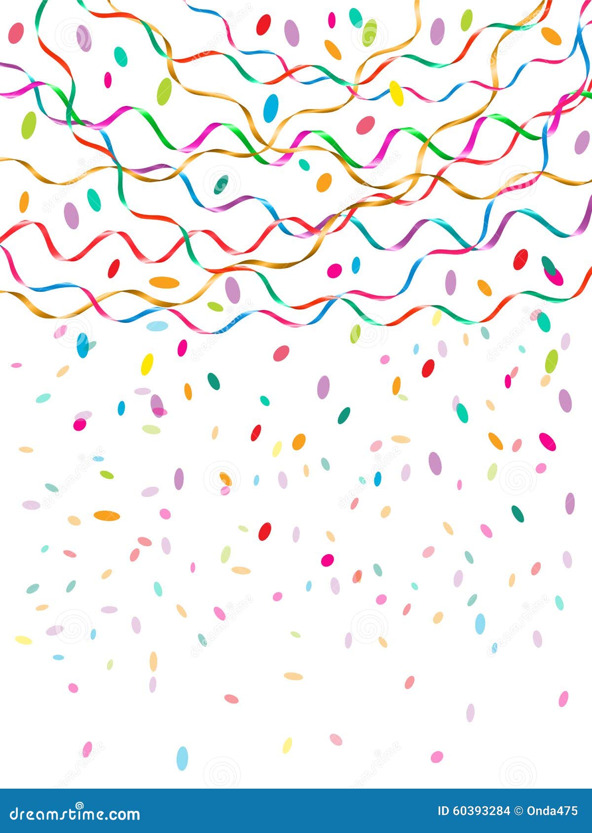 Flying Streamers and Confetti. Vector Background. Stock Vector ...