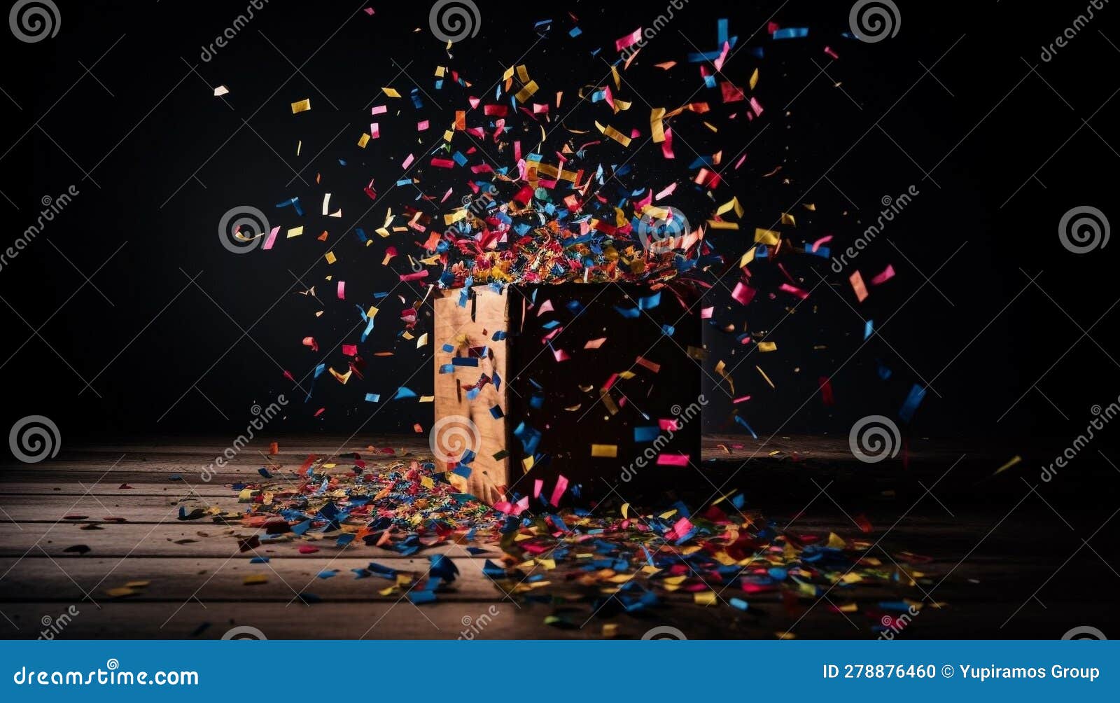 Flying Streamers Exploding with Vibrant Colors, a Cheerful Celebration ...