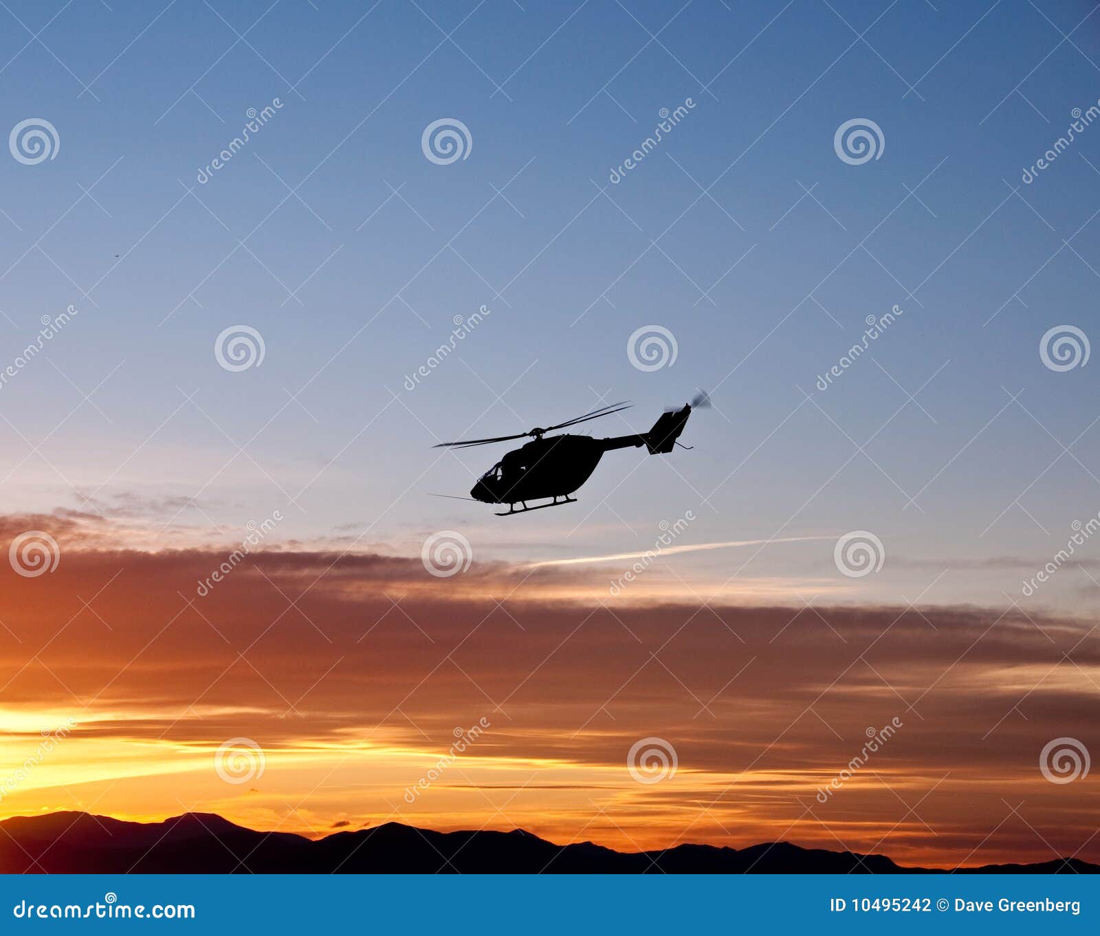 Flying into the sunset stock photo. Image of shadow, rotor - 10495242