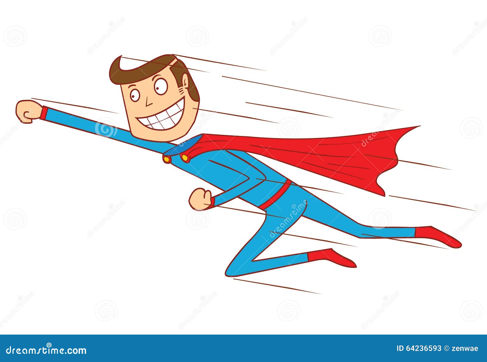 Flying Super Boy Vector Cartoon Illustration | CartoonDealer.com #51655607