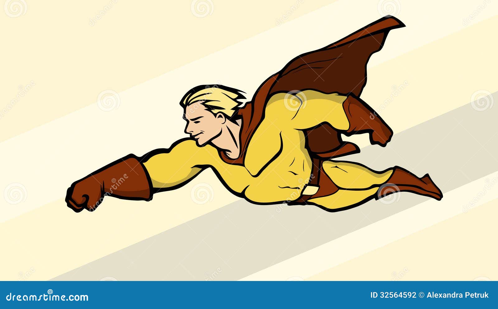 Flying superhero stock vector. Illustration of people - 32564592