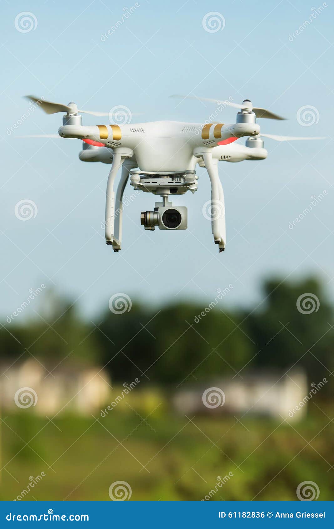 Flying Surveillance Drone stock photo. Image of surveillance - 61182836