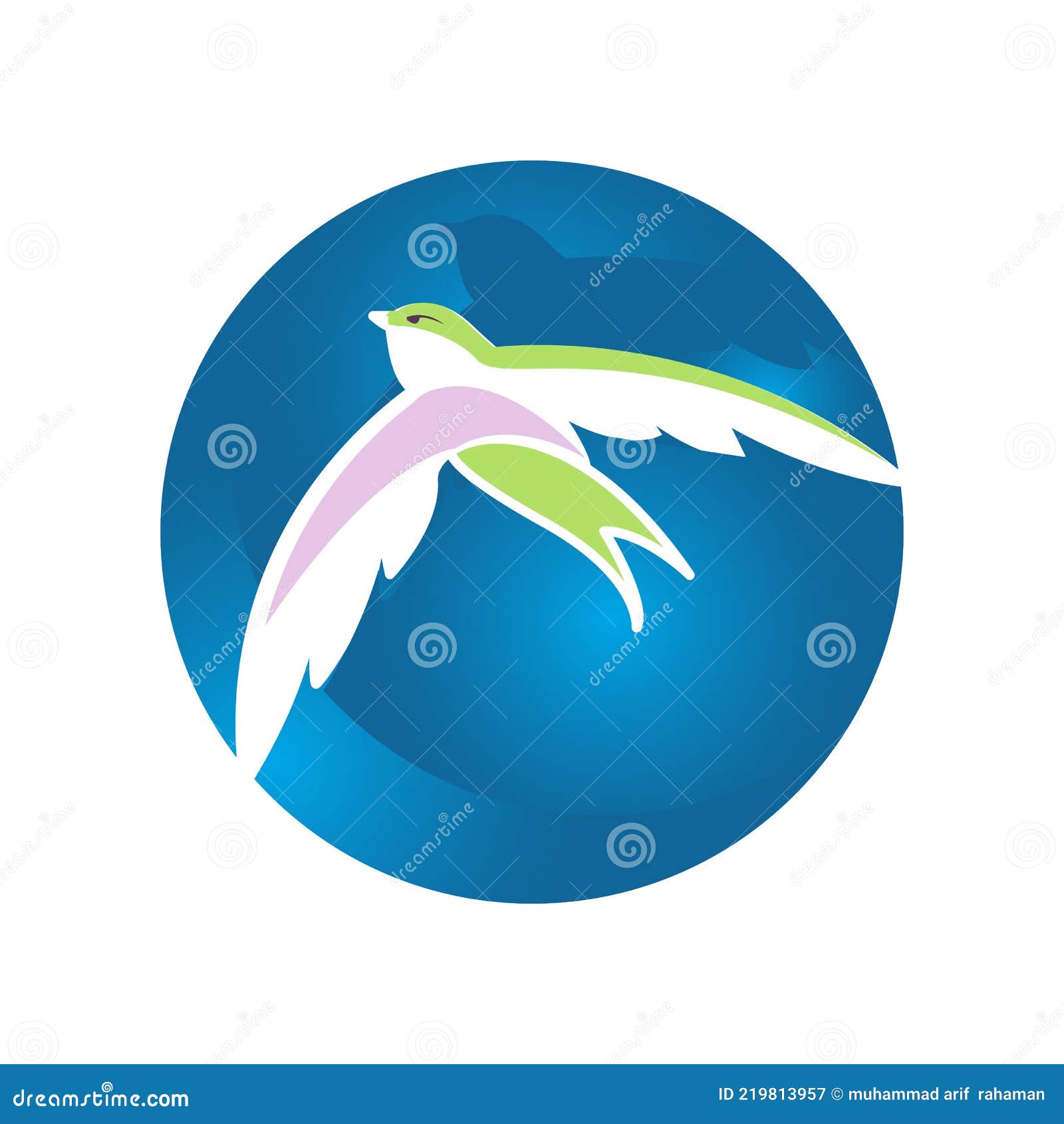 Flying Swallow Bird Logo Vector Design Vector Illustration Stock Vector ...