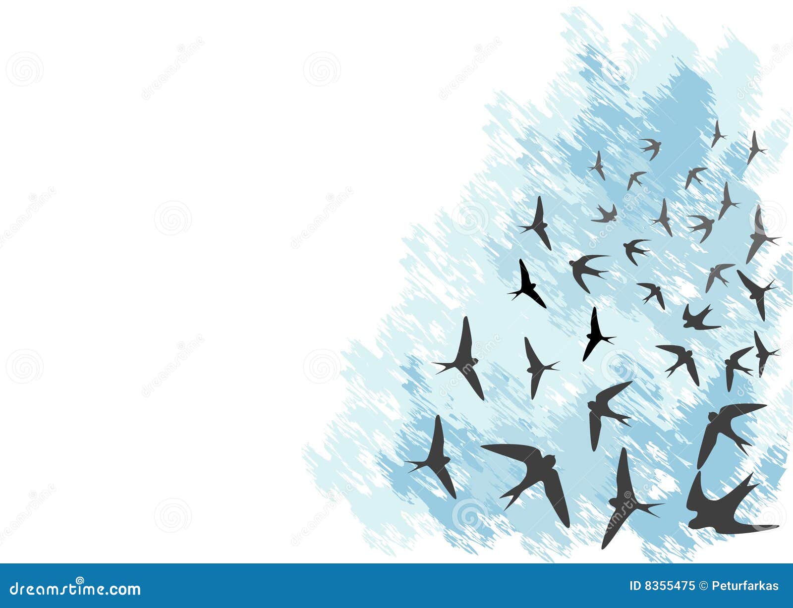 Flying swallows stock vector. Illustration of design, grunge - 8355475