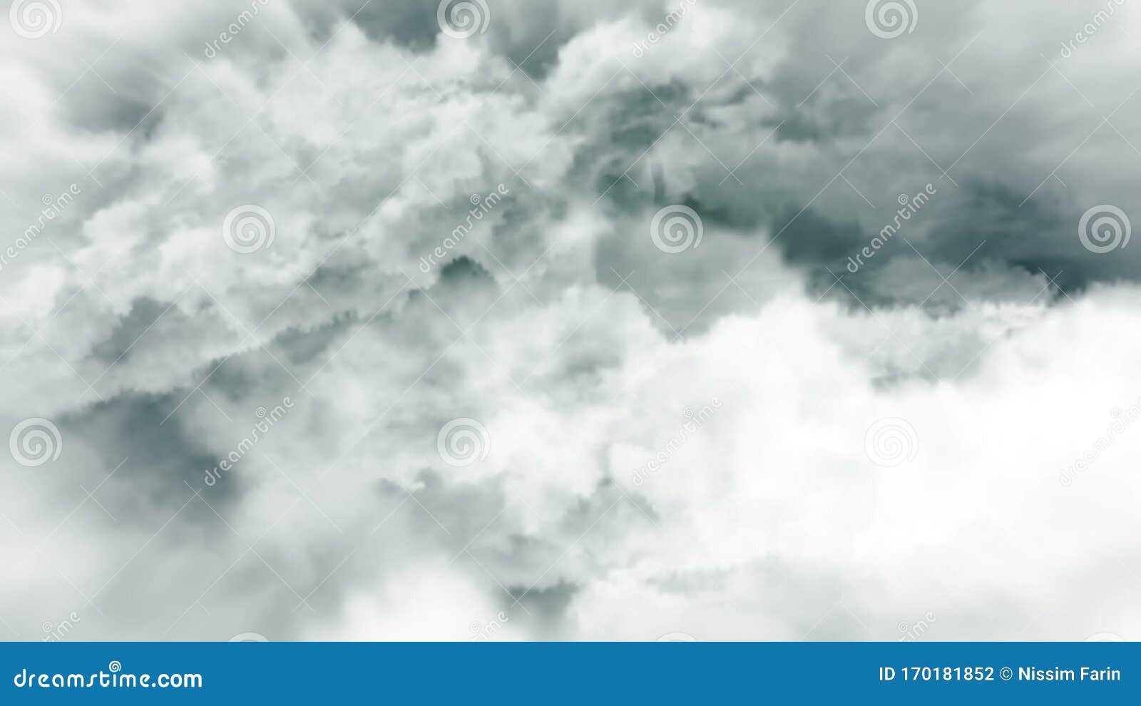 Flying through Thick Clouds in Seamless Loop Stock Footage - Video of ...